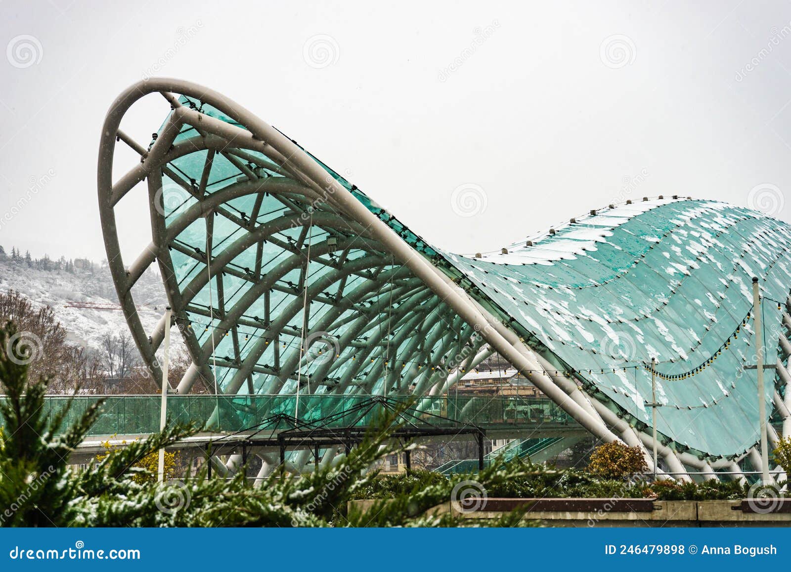 Snow in Tbilisi in the Spring Editorial Stock Photo - Image of town ...