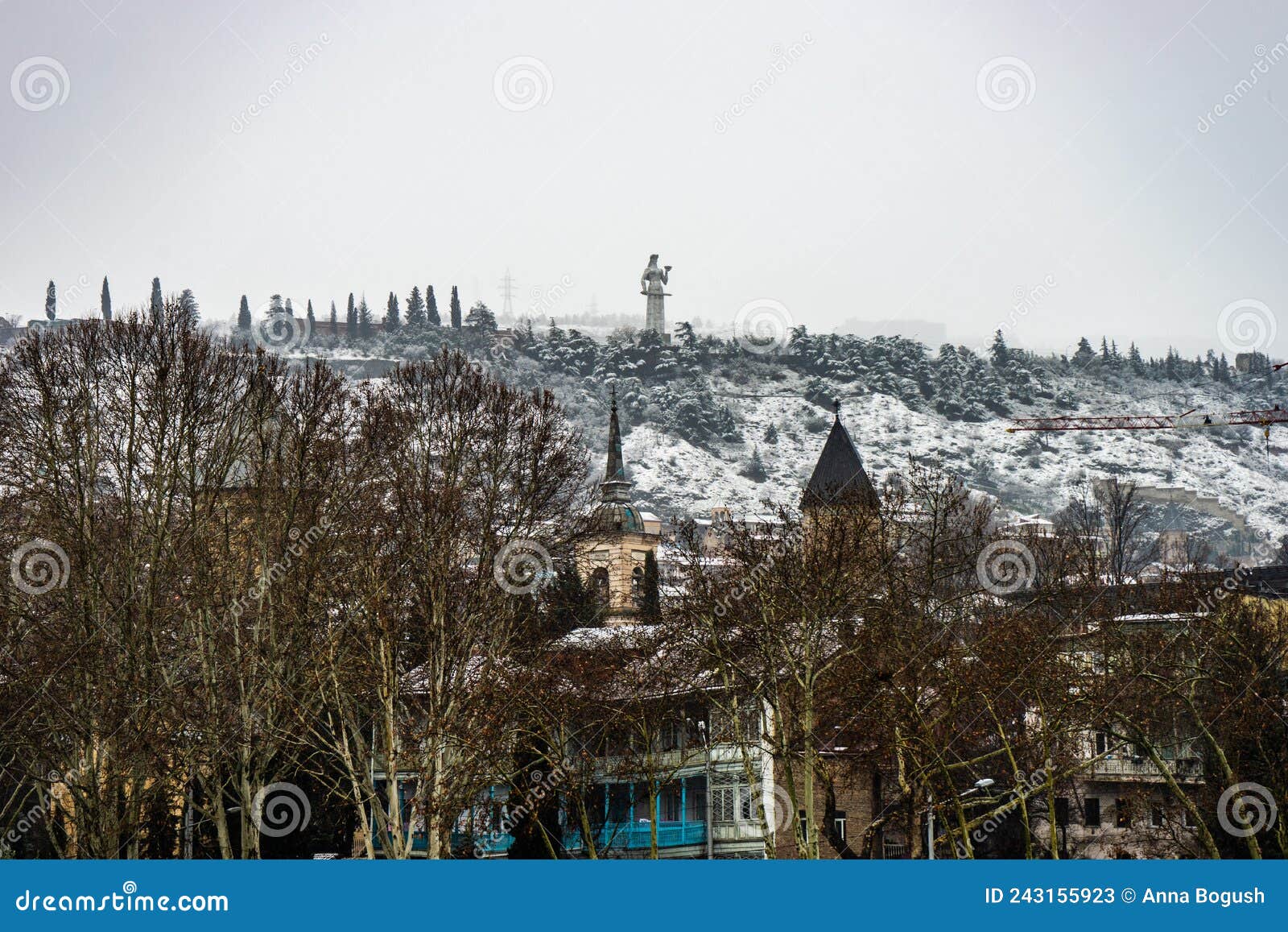 Snow in Tbilisi in the Spring Stock Image - Image of travel ...