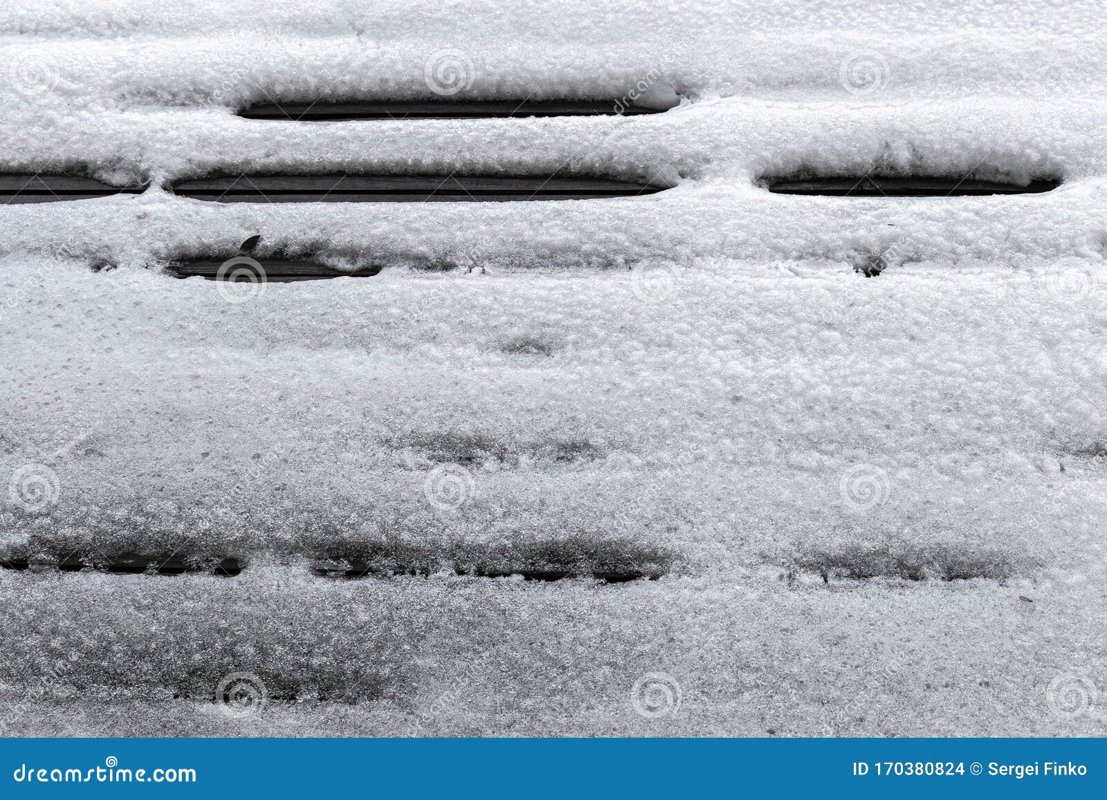 Snow on the terrace stock photo. Image of building, december - 170380824