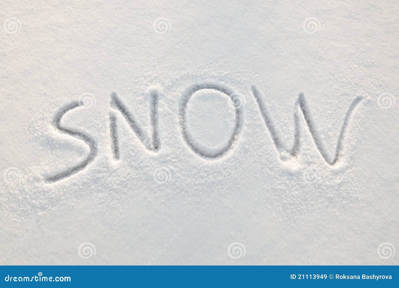 Snow text stock image. Image of flake, handwriting, field - 21113949