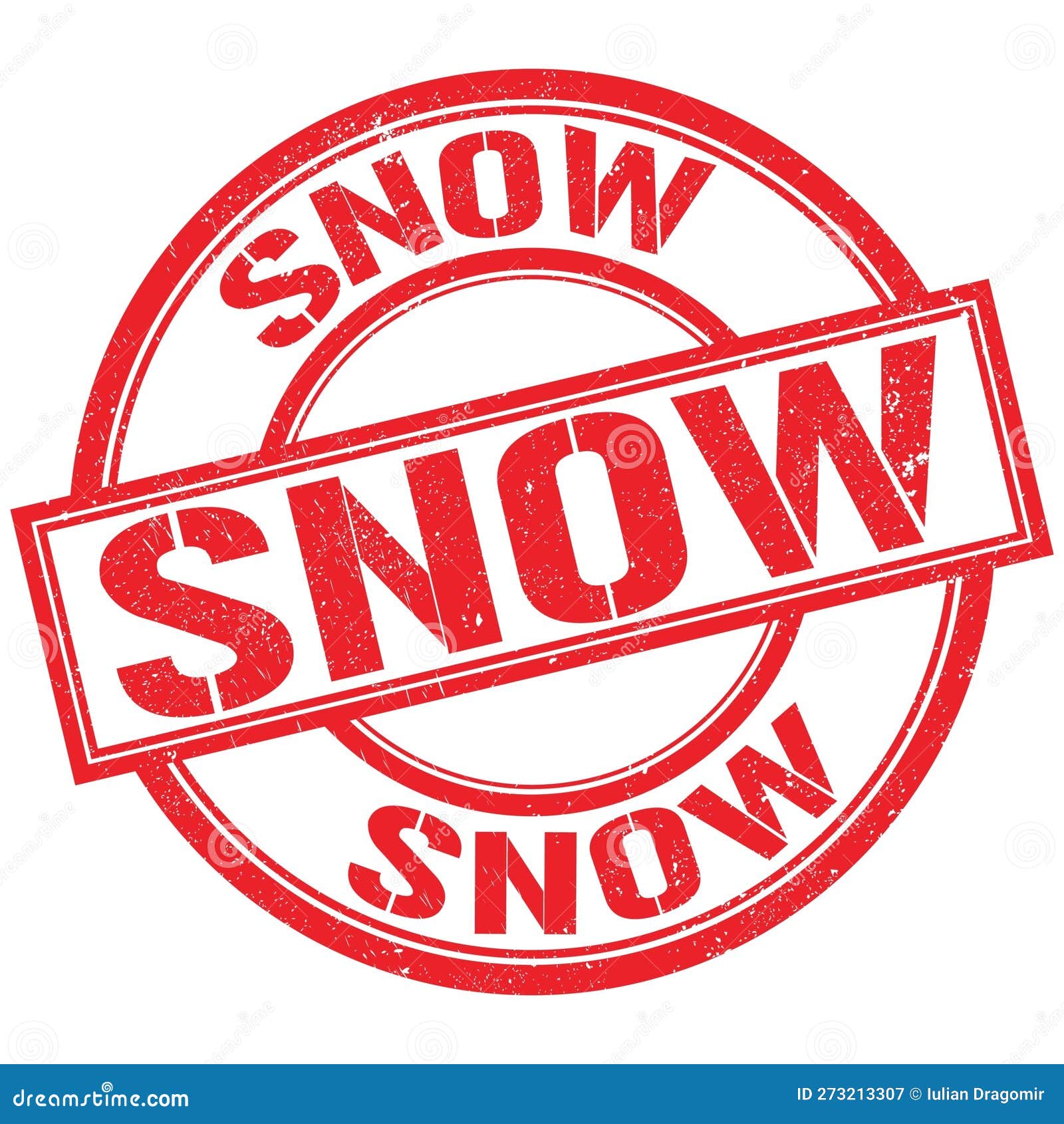 SNOW Text Written on Red Stamp Sign Stock Illustration - Illustration ...