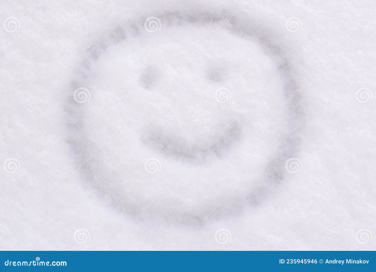 Snow Texture Close-up Smiley Face Is Drawn Stock Photography ...