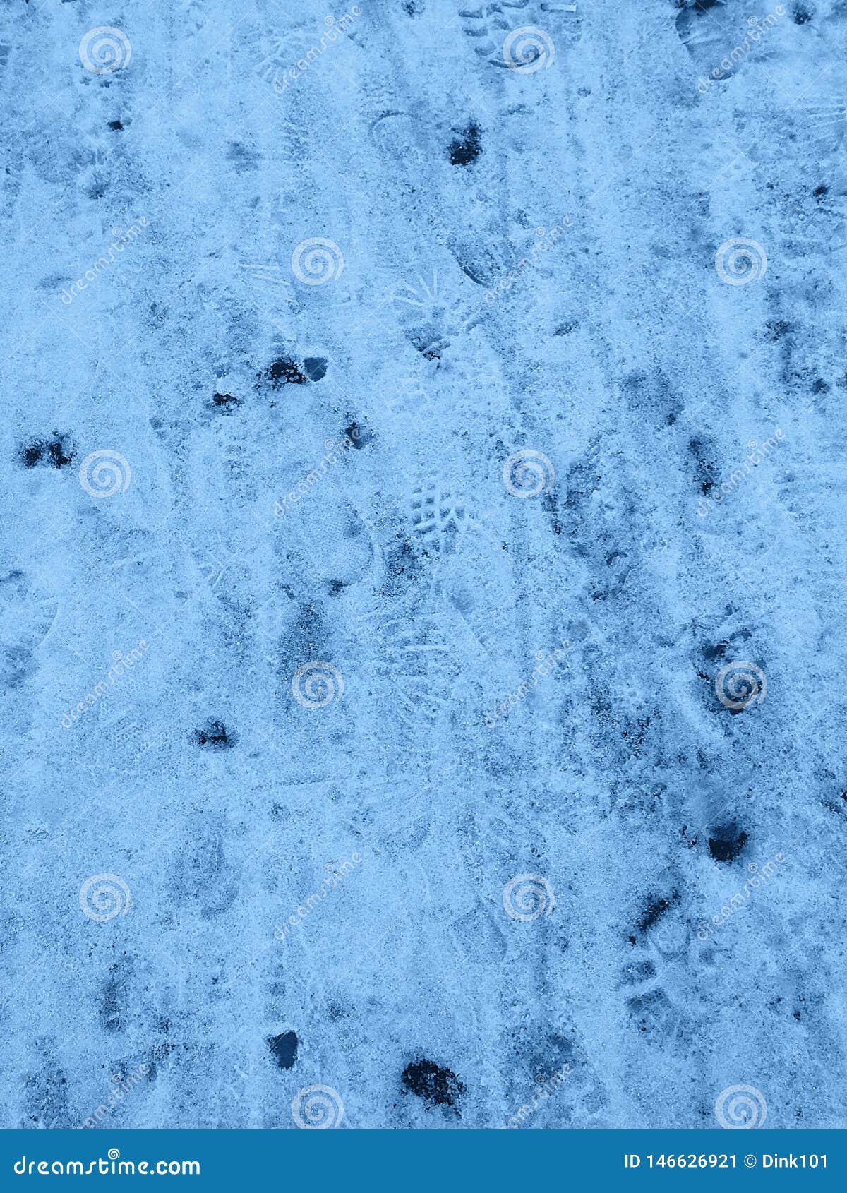 Snow Texture with Footprints Stock Image - Image of walk, close: 146626921