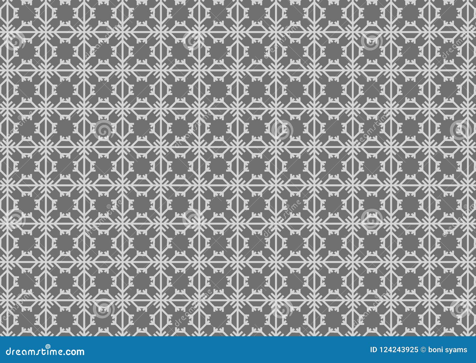 Snow Crystal Pattern Grey Colour Stock Illustration - Illustration of ...