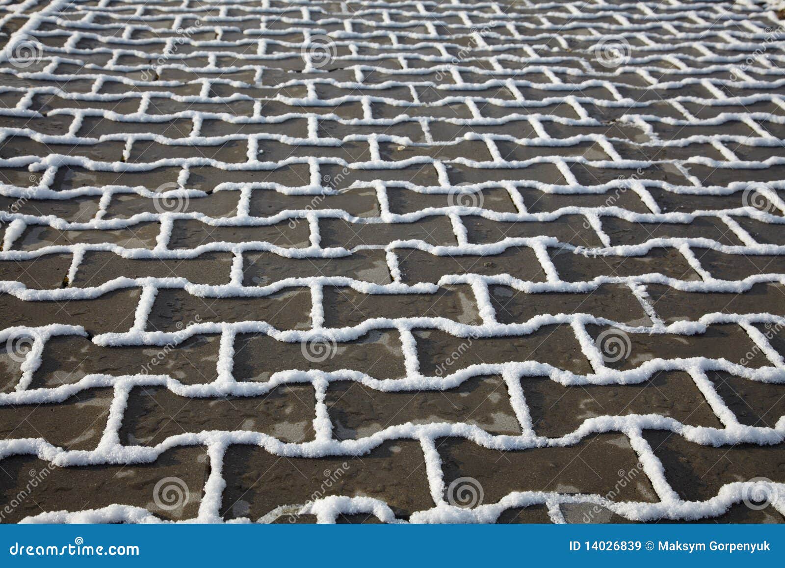 Snow Texture on Paving Slab Stock Image - Image of footpath, texture ...