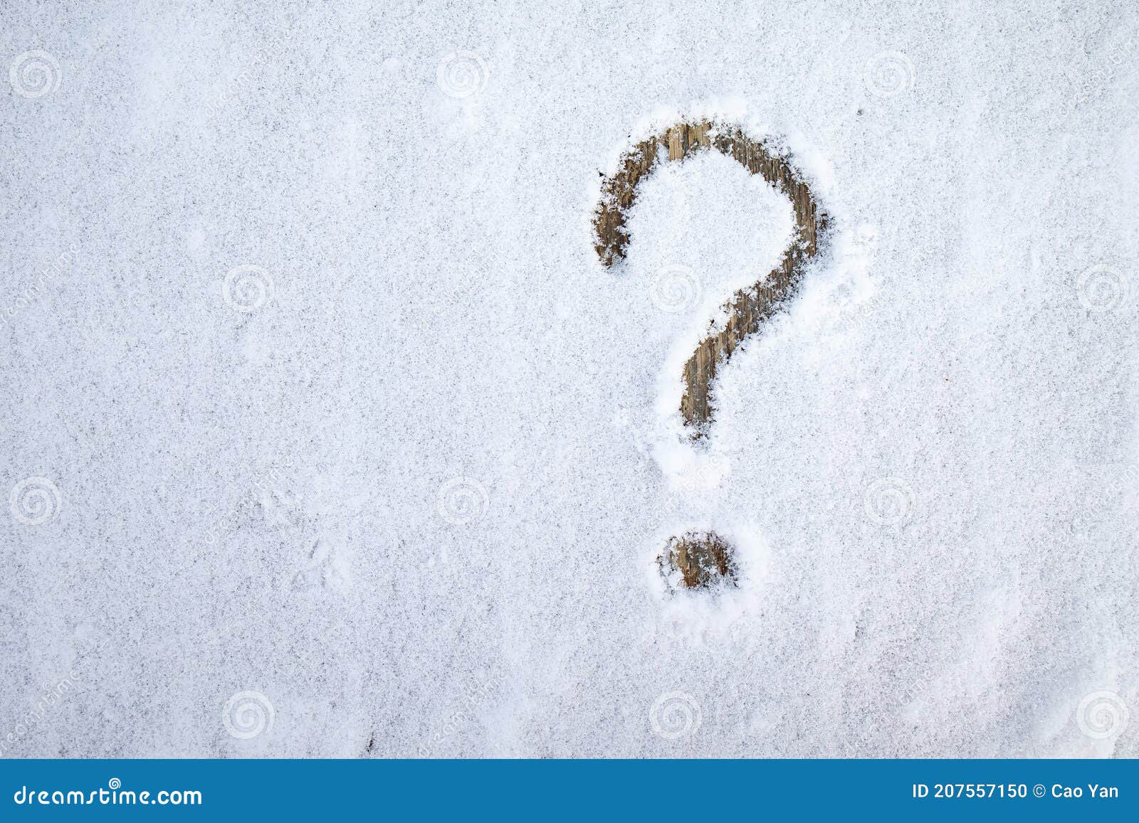Snow Texture with Question Mark Stock Photo - Image of season, lonely ...