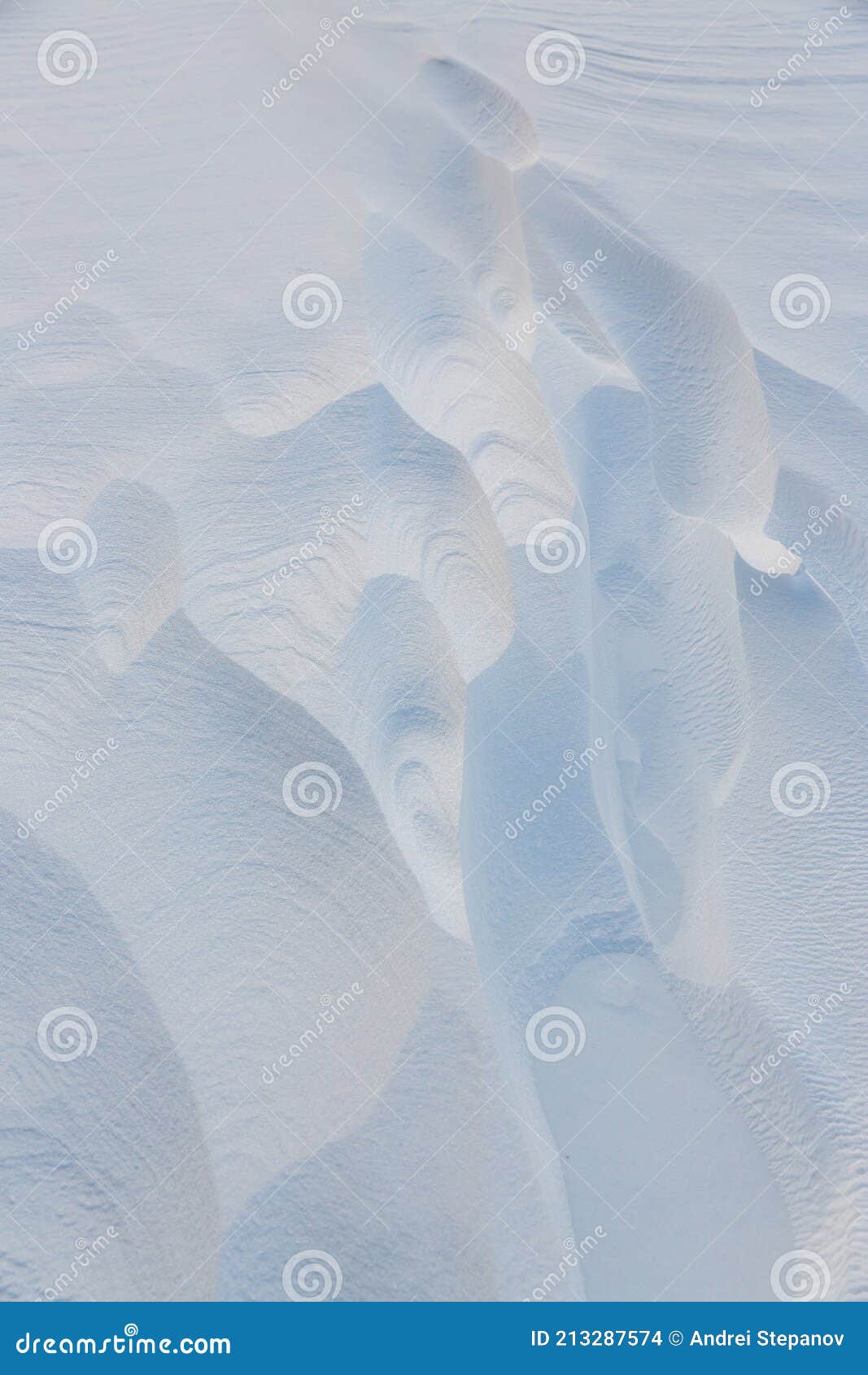 Snow Texture. Wind Sculpted Patterns on Snow Surface Stock Photo ...