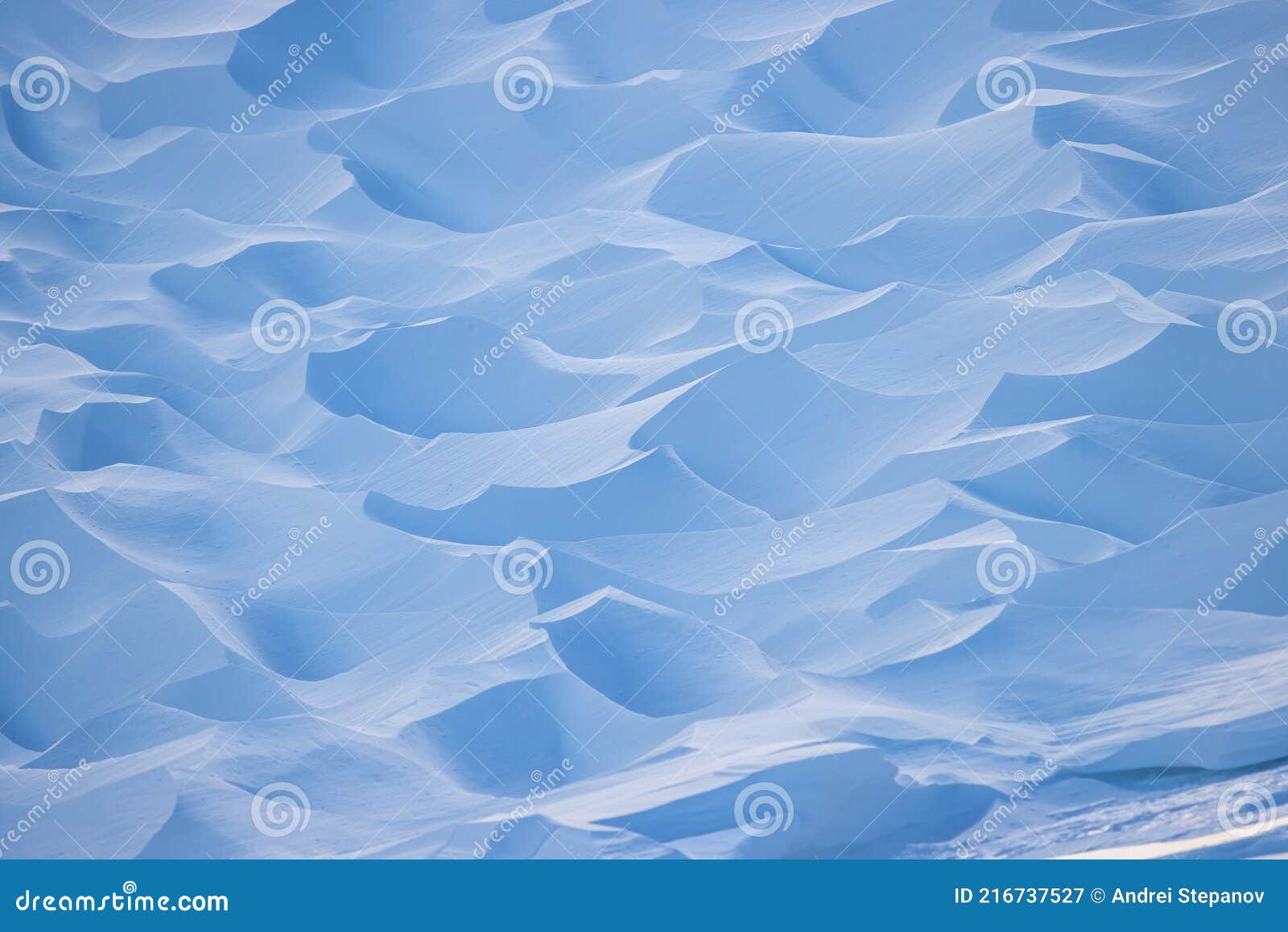 Snow Texture. Wind Sculpted Patterns on Snow Surface Stock Image ...