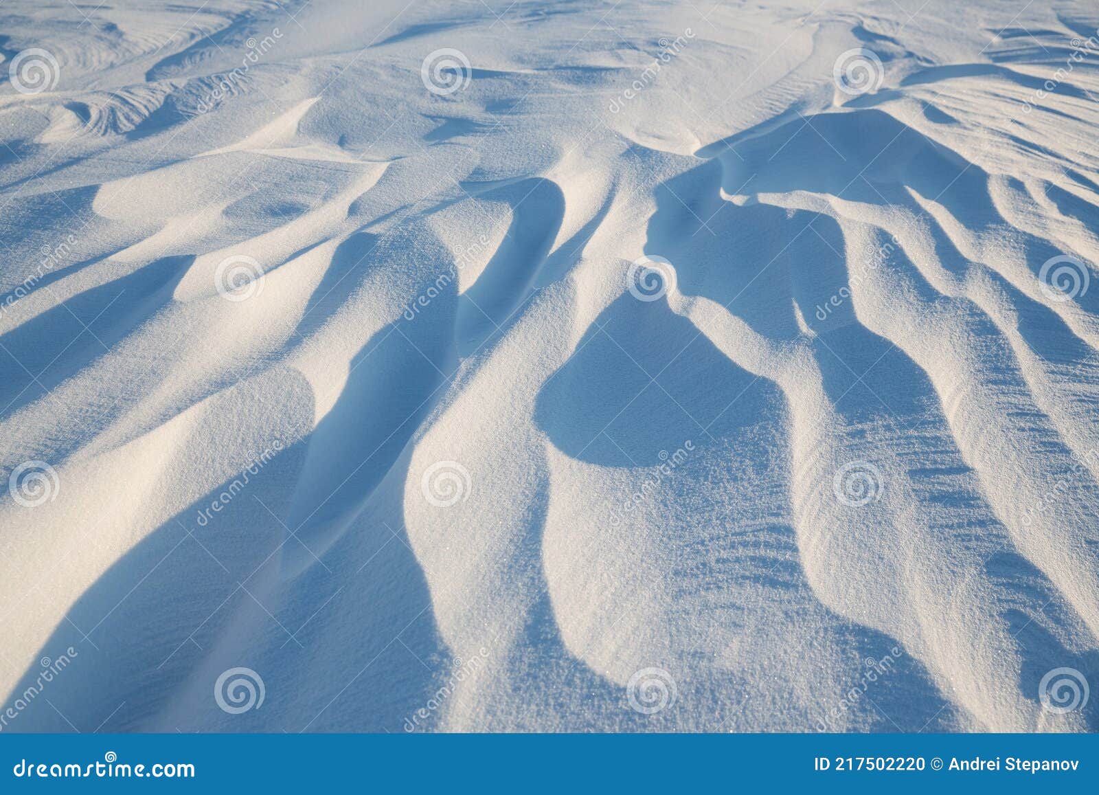 Snow Texture. Wind Sculpted Patterns on Snow Surface Stock Photo ...