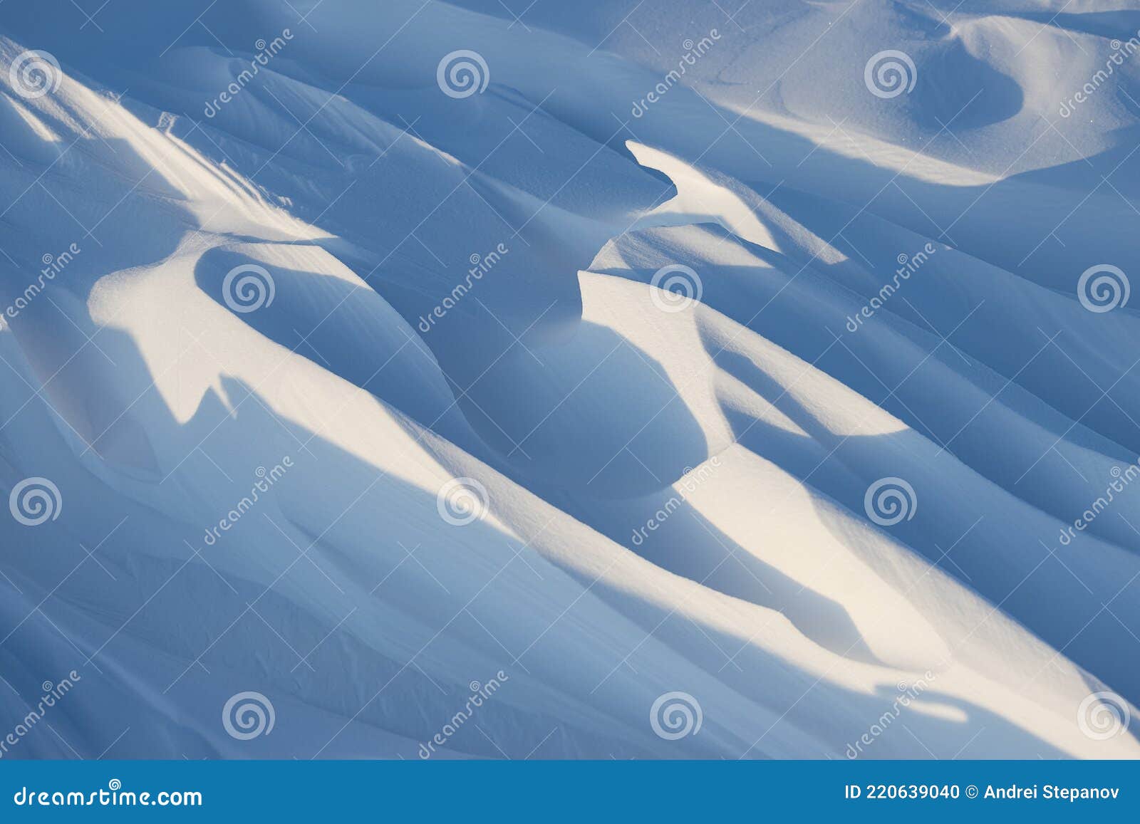 Snow Texture. Wind Sculpted Patterns on Snow Surface Stock Photo ...