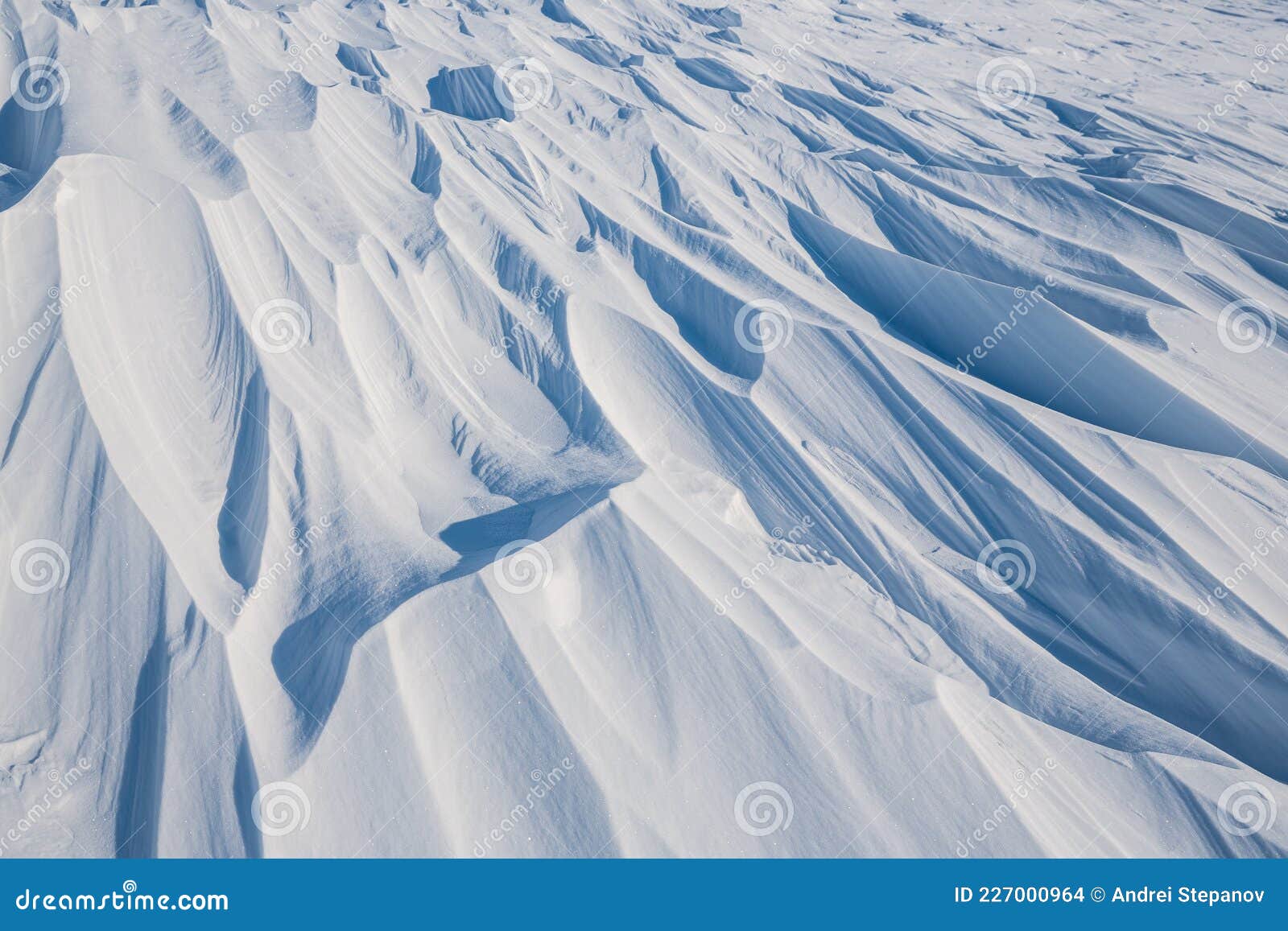 Snow Texture. Wind Sculpted Patterns on Snow Surface Stock Photo ...