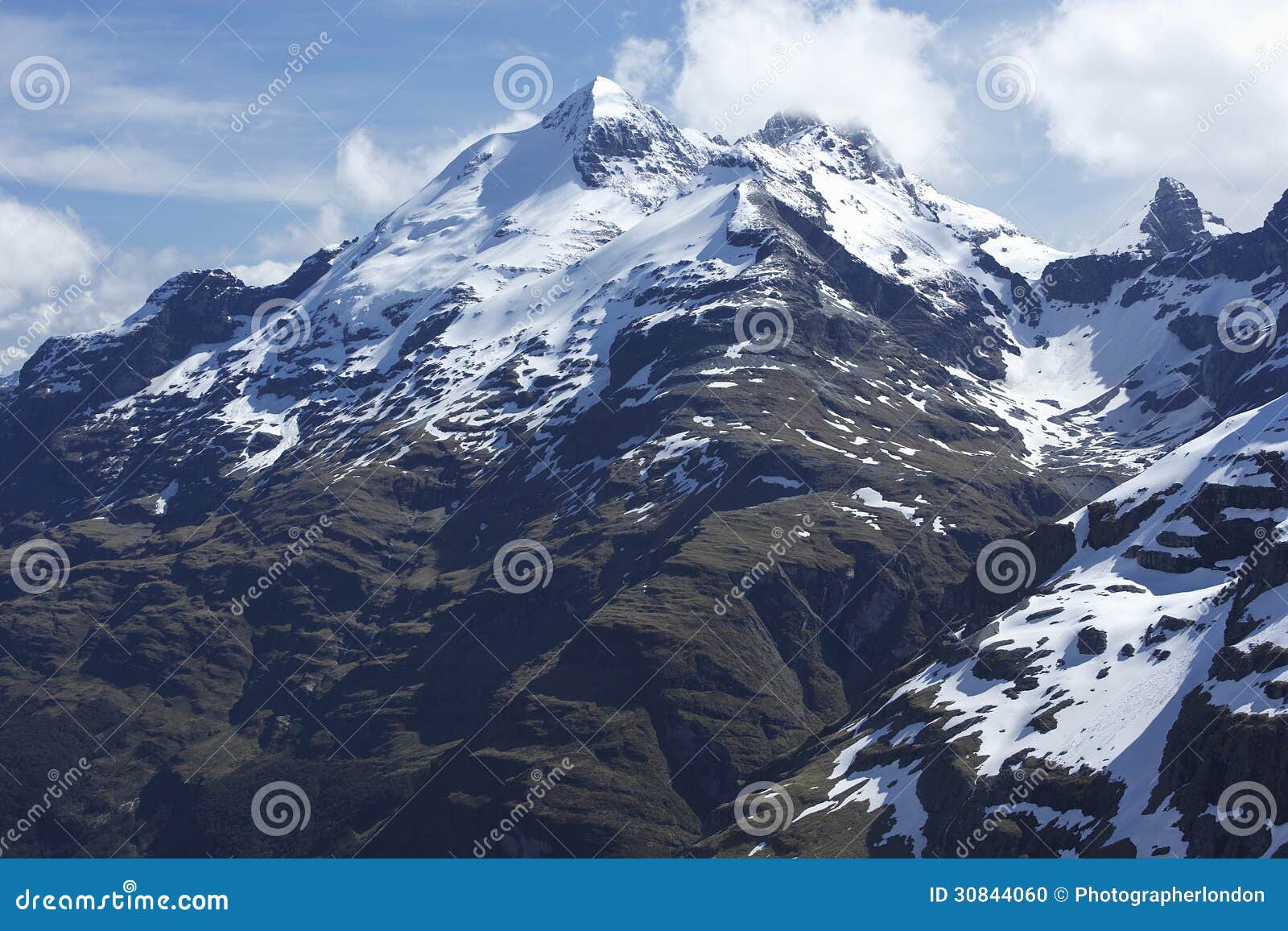 Snow-topped mountain stock photo. Image of terrain, natural - 30844060