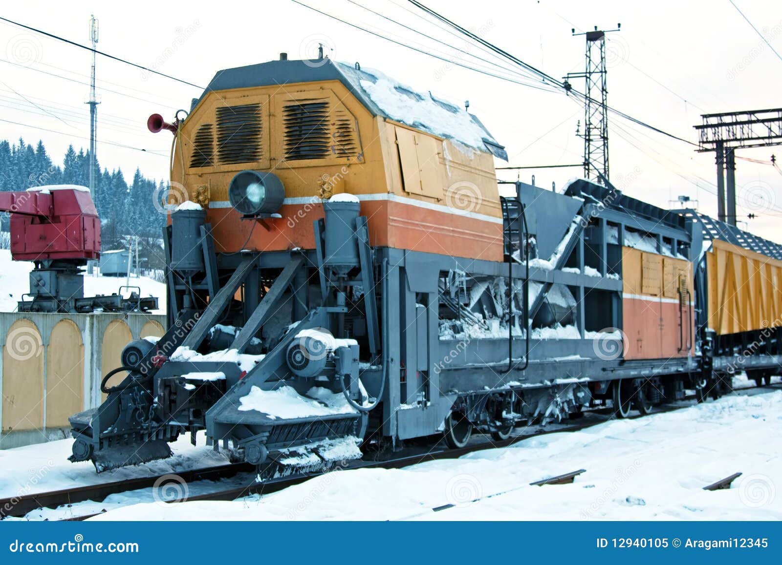 Snow train stock image. Image of railroad, rail, long - 12940105