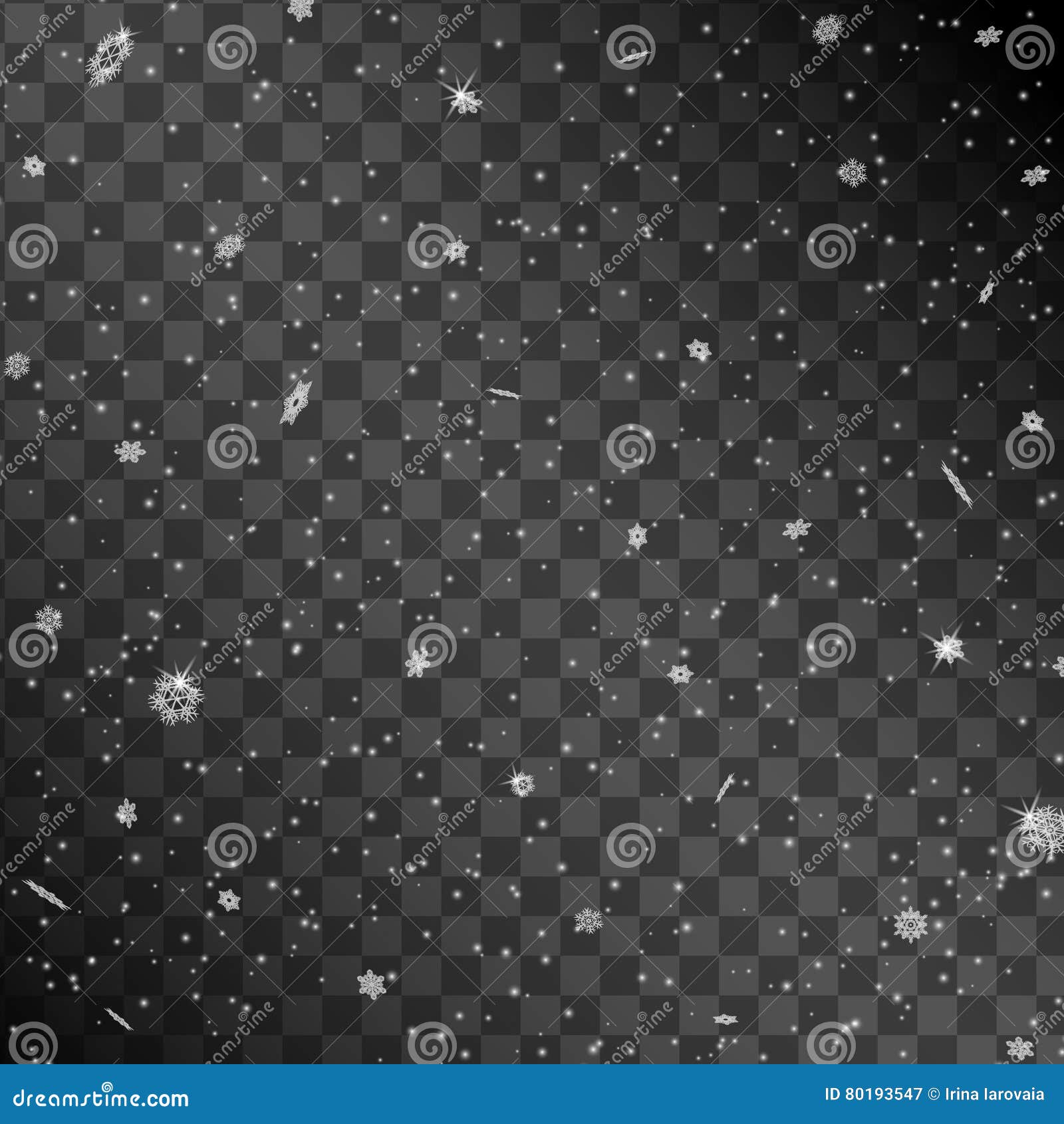 Snow on Transparent Background. Winter Snowfall Stock Vector ...