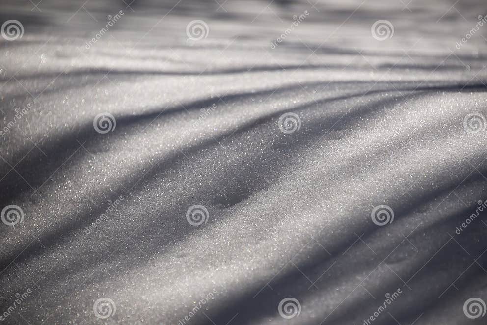 Snow with Tree Shadow Patterns Stock Image - Image of calming, snowy ...