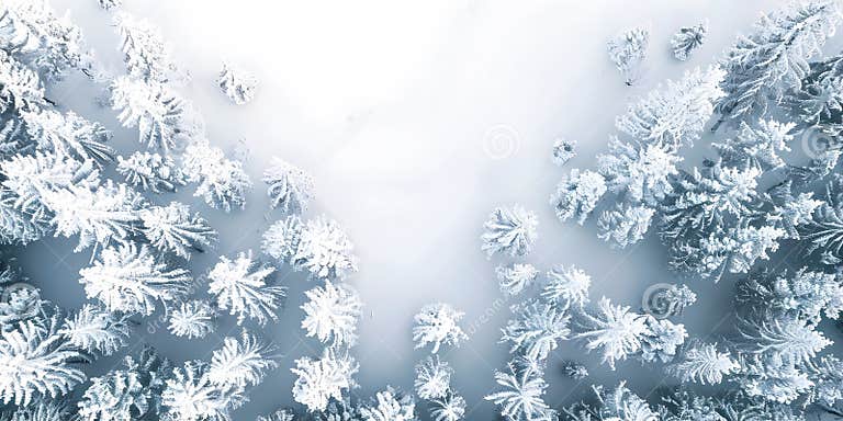 Snow trees top view stock photo. Image of tree, season - 324438164
