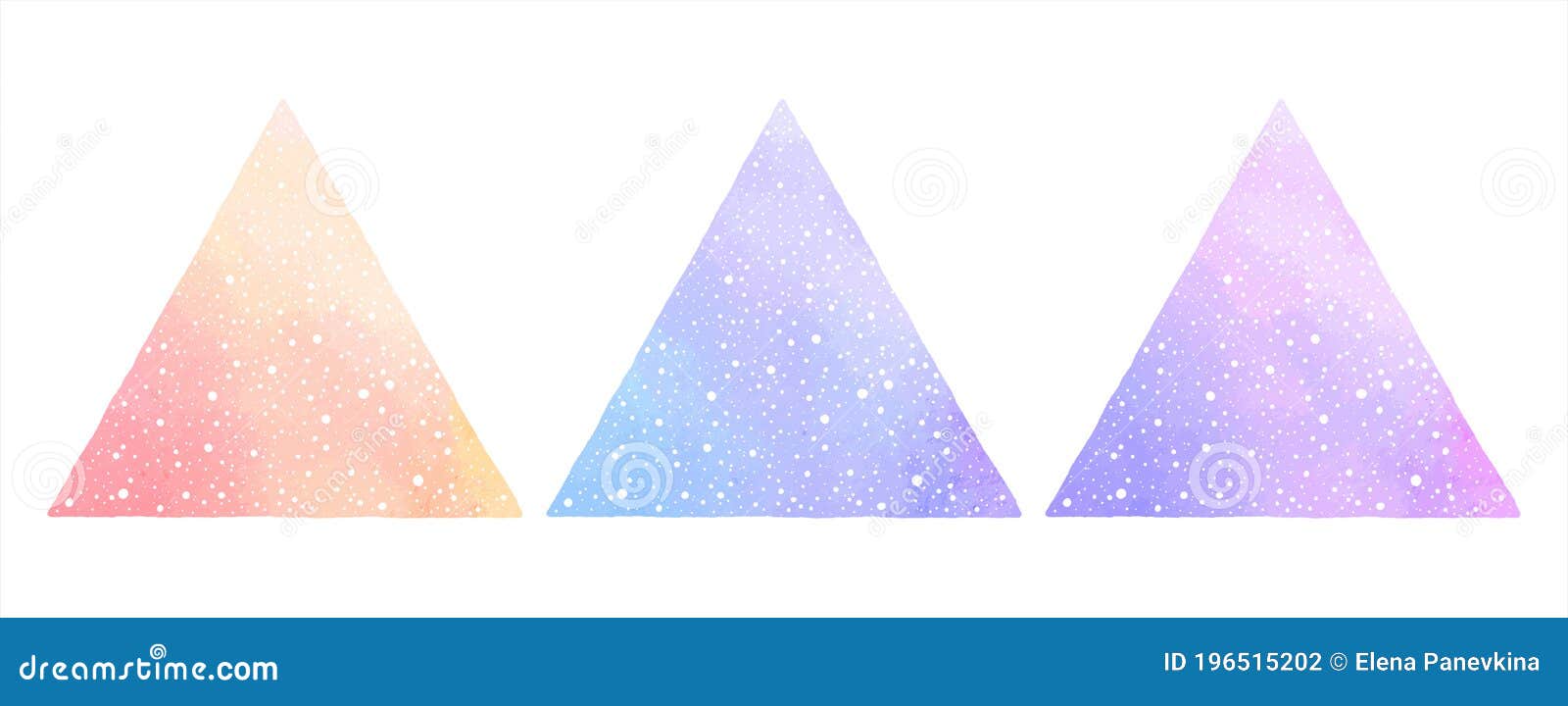 Watercolor Vector Triangles with Falling Snow Texture Stock Vector ...