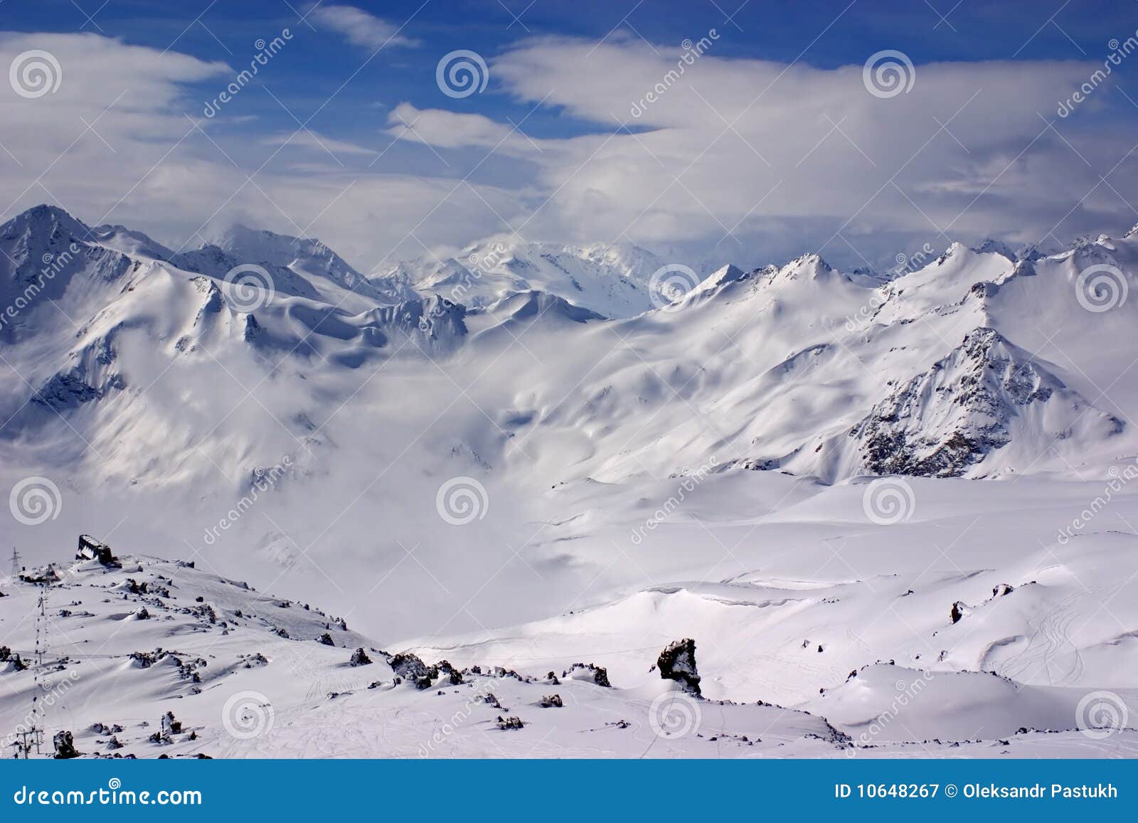Snow valley stock image. Image of cold, range, panoramic - 10648267