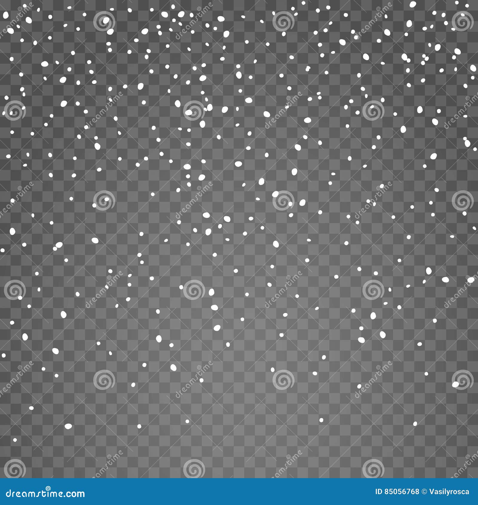 Snow Vector Effect Isolated. Falling Snow Winter Cold Weather Stock ...
