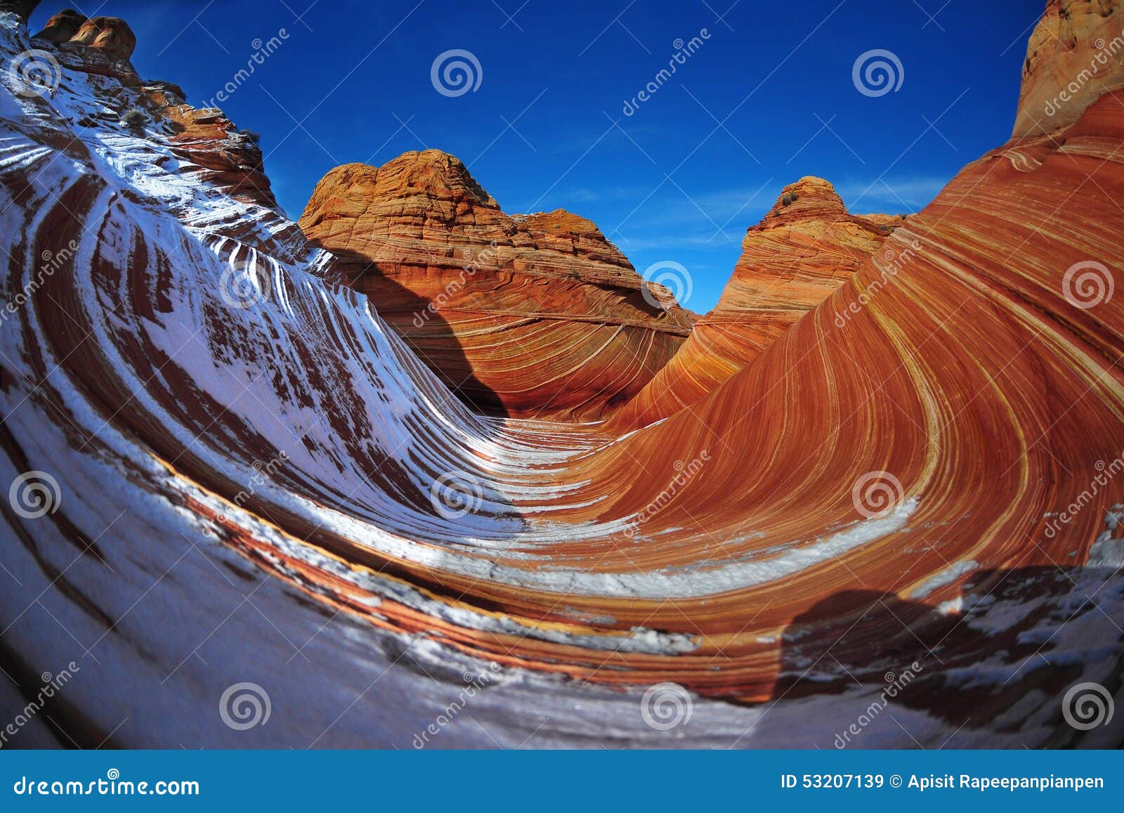Snow at the Wave, Arizona stock image. Image of famous - 53207139
