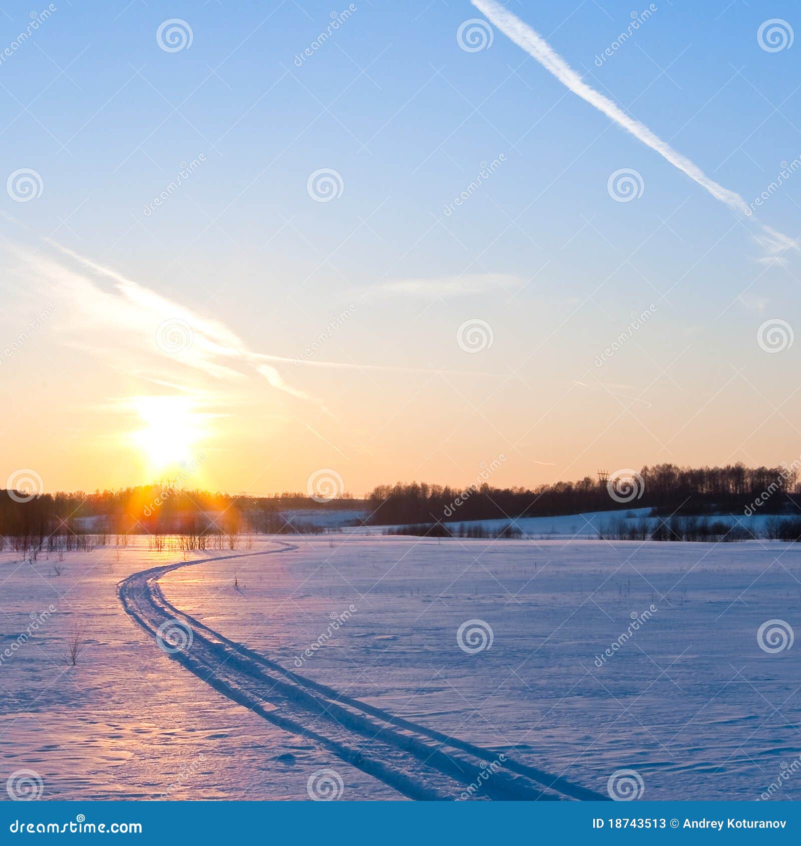 Snow way to the sun stock image. Image of frost, clean - 18743513