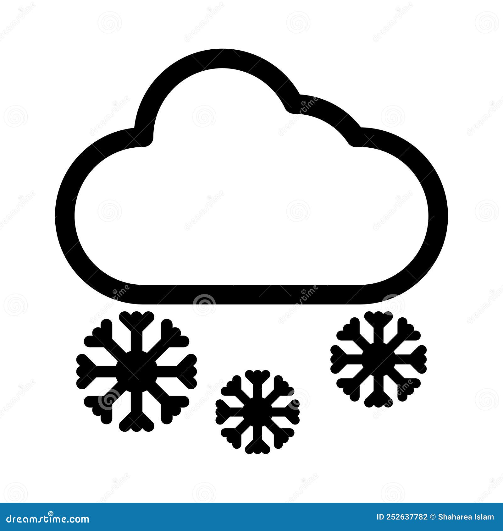 Snow weather icon stock vector. Illustration of winter - 252637782