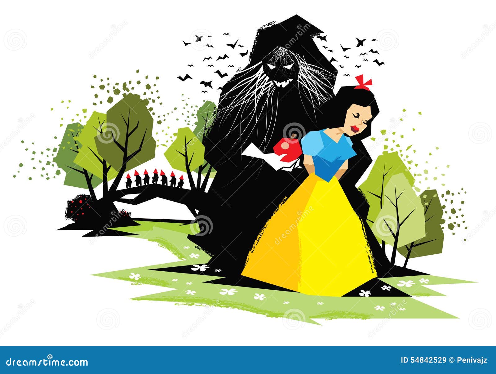 Snow White Sleeping Clip Art