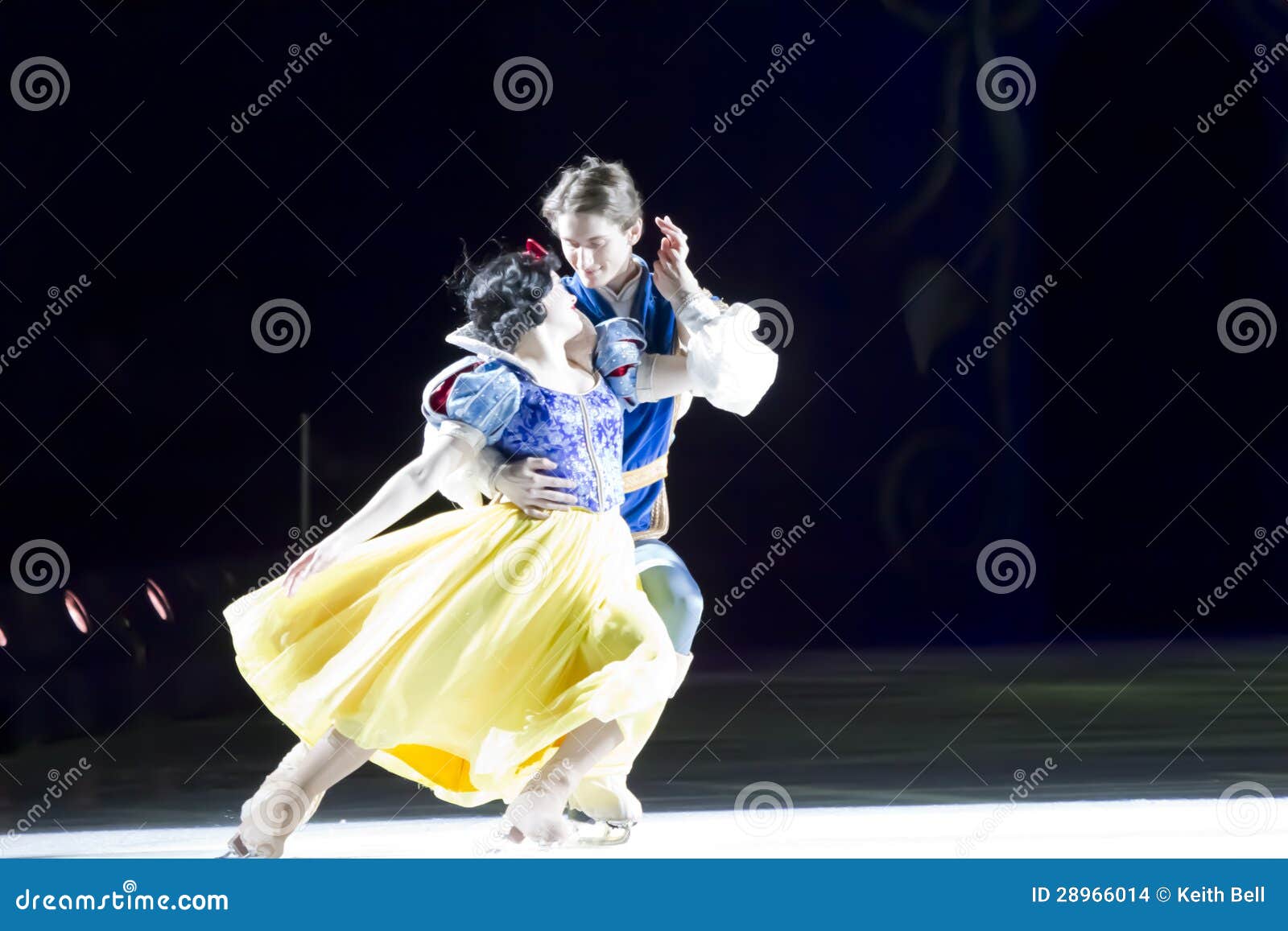 Snow White and Prince Charming Skating Editorial Stock Image - Image of ...