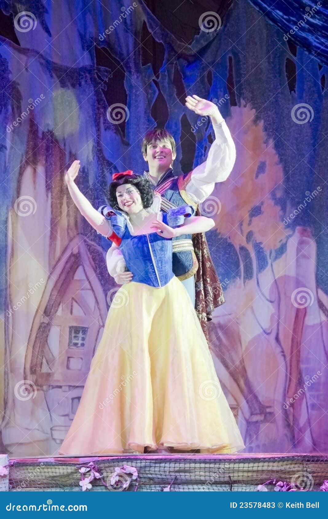 Snow White and Prince Charming Wave Editorial Stock Photo - Image of ...