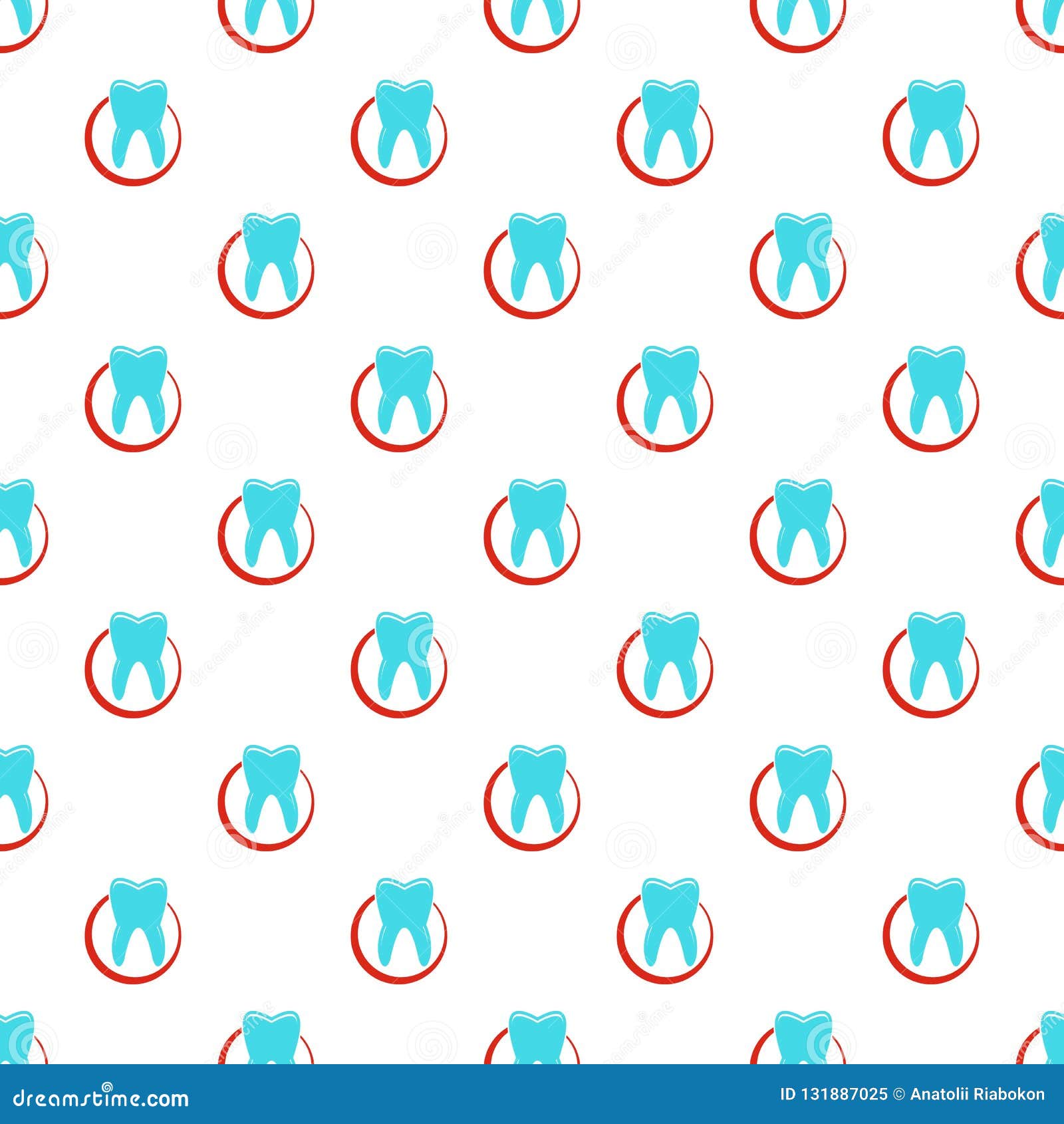 Snow White Tooth Pattern Seamless Vector Stock Vector - Illustration of ...