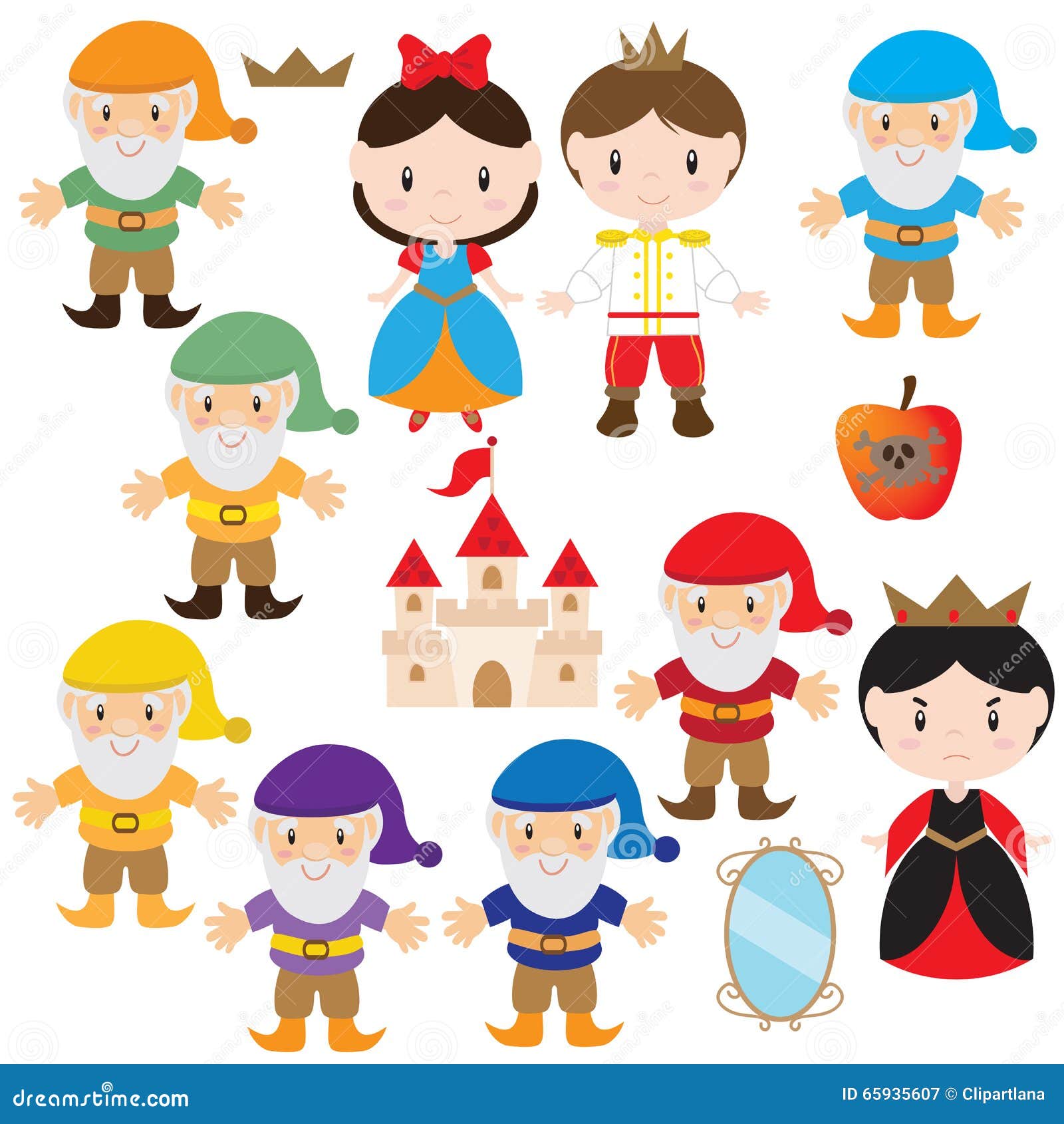 Snow White Vector Illustration Stock Vector - Illustration of dwarf ... Snow White Vector Illustration Stock Vector - Illustration of dwarf ...