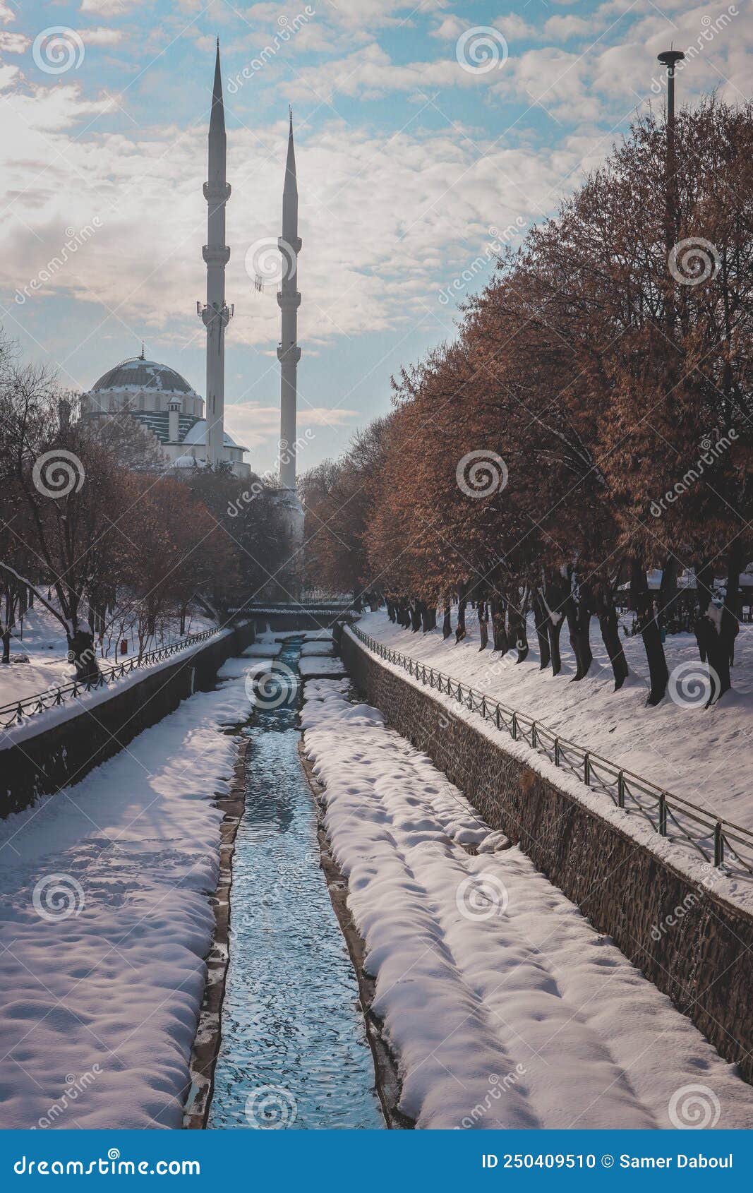 Snow and the Whole in Turkey Stock Photo - Image of morning, waterway ...