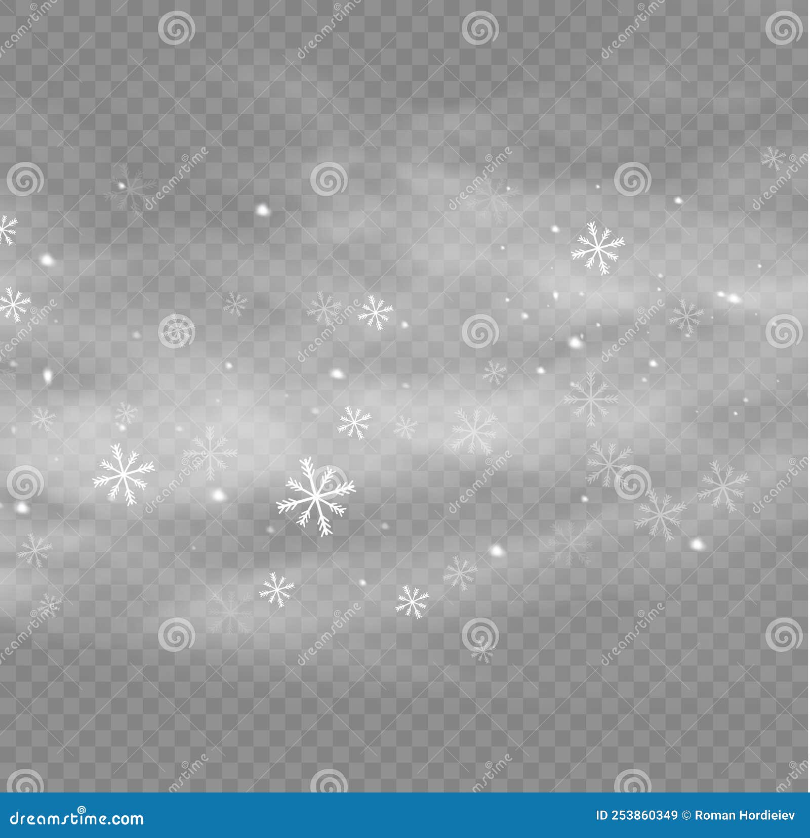 Winter Snow Wind, Fog, White Gradient Decorative Stock Vector ...