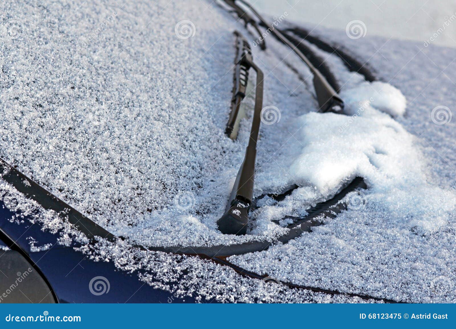 Snow on the Windshield of a Car Stock Image - Image of season, snowing ...