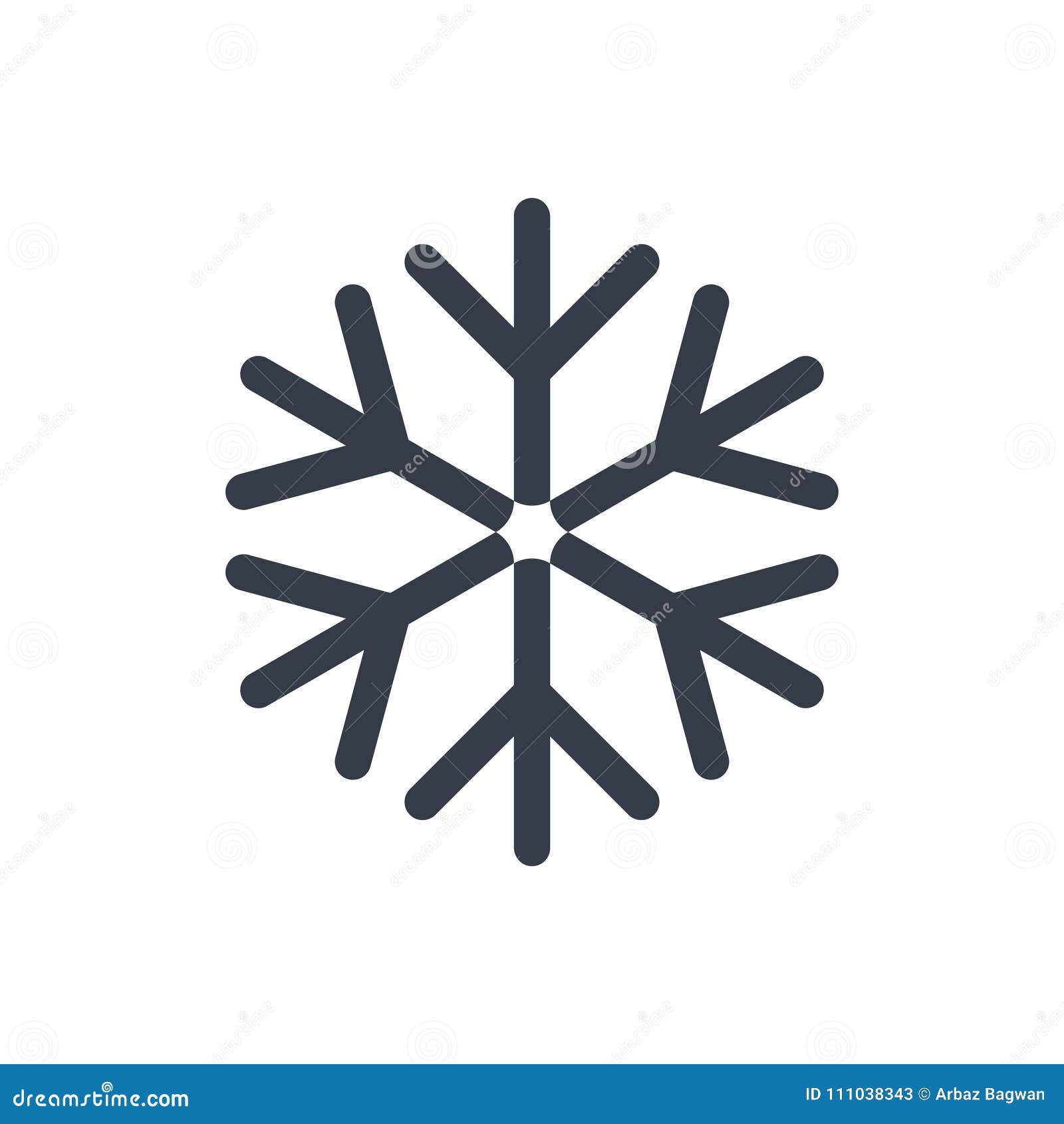 Snow icon stock vector. Illustration of cool, decoration - 111038343