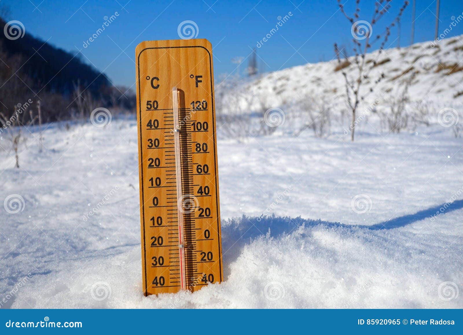Thermometer In The Snow Royalty-Free Stock Photography | CartoonDealer ...