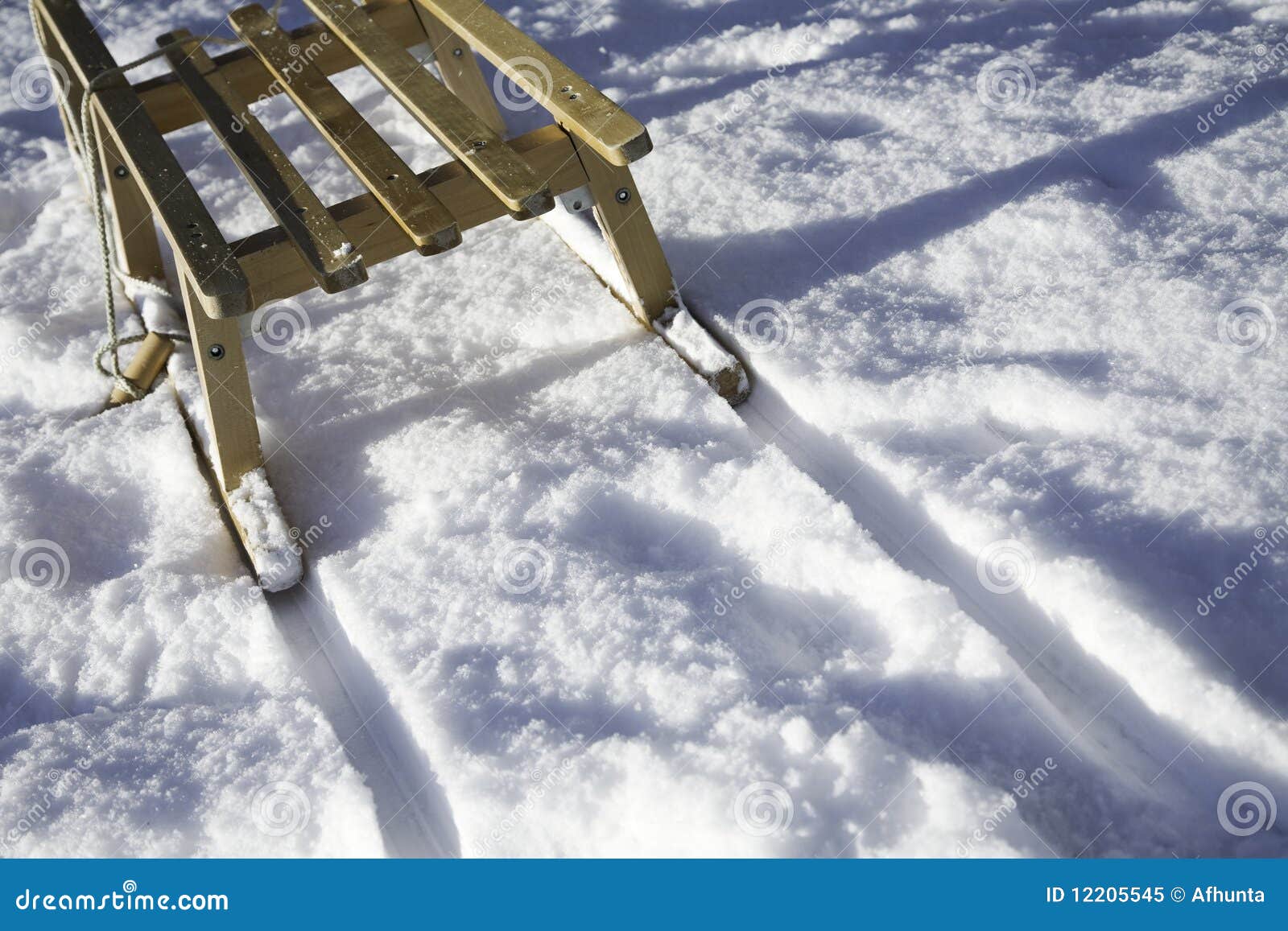 Snow, winter and Sledges stock image. Image of cold, track - 12205545