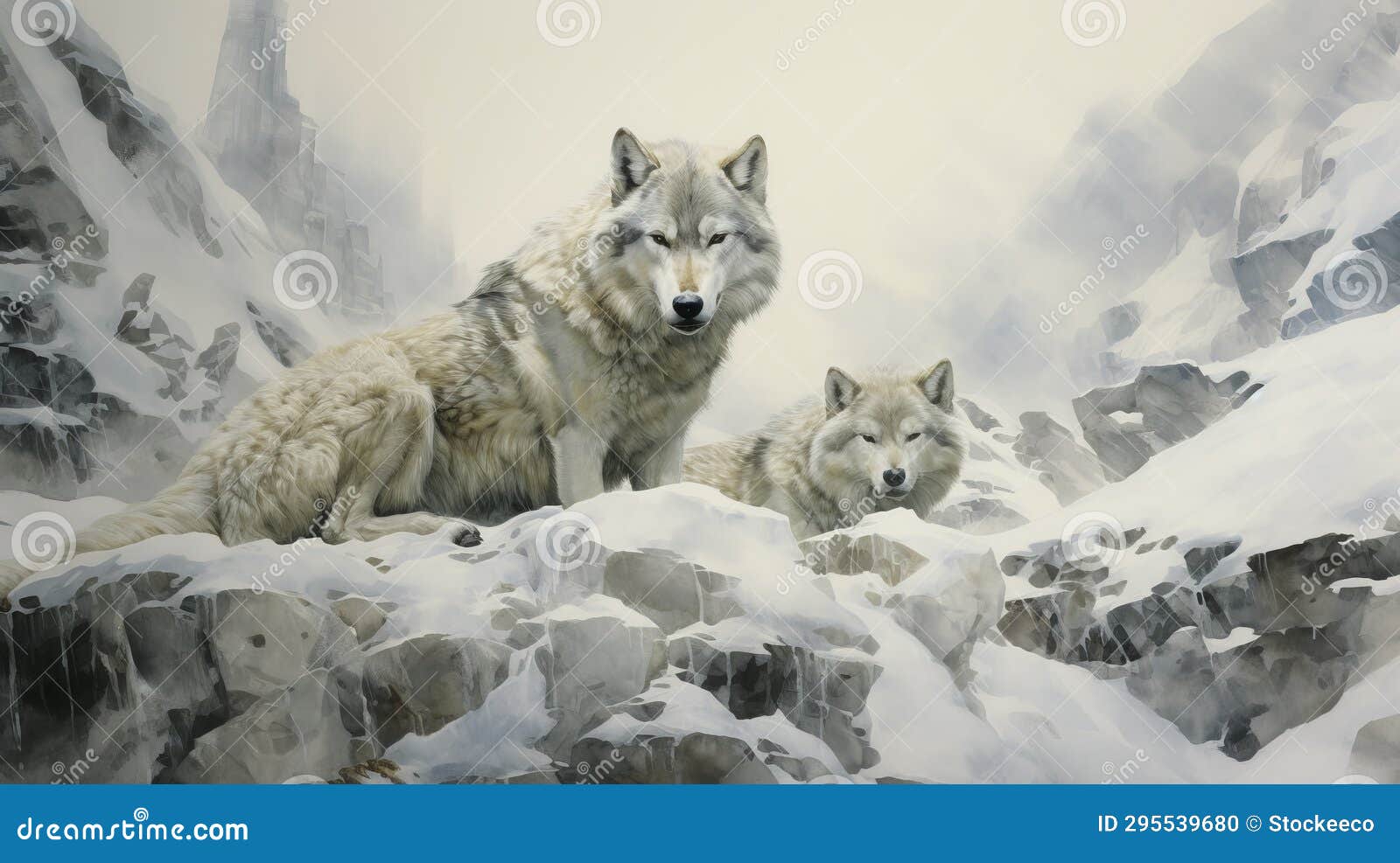Snow Wolves: Masterful Shading and Hyperrealistic Renderings in Tundra ...