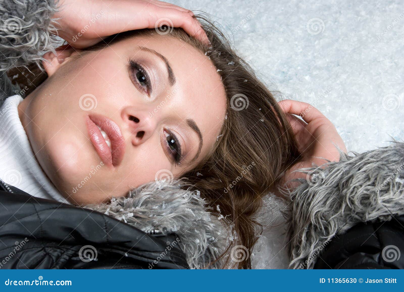 Snow Woman stock photo. Image of close, female, wearing - 11365630