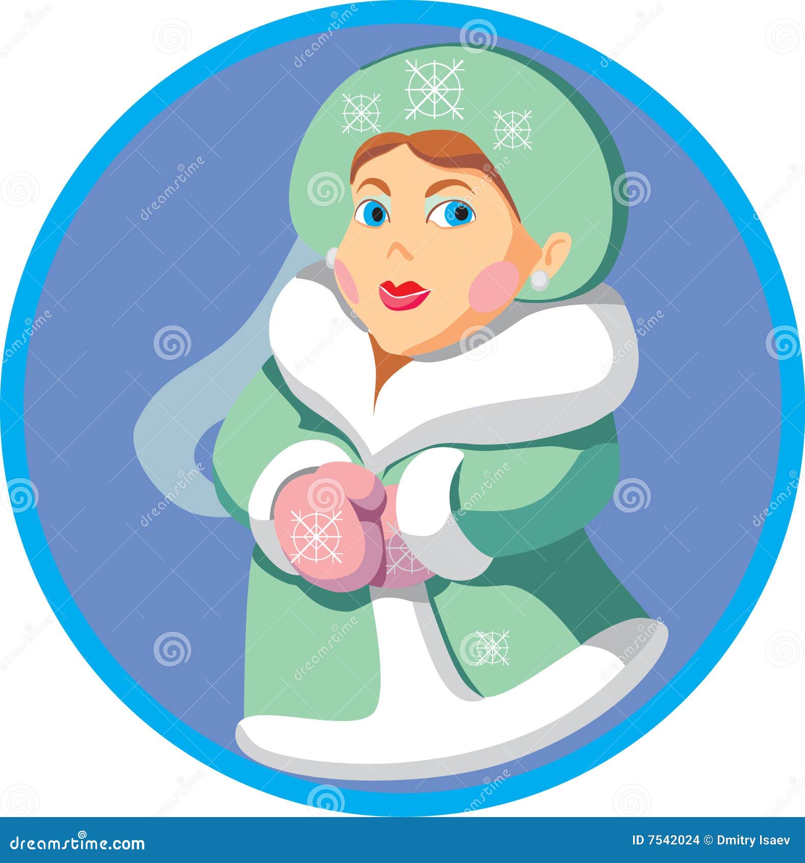 Snow_women stock vector. Illustration of female, occasion - 7542024