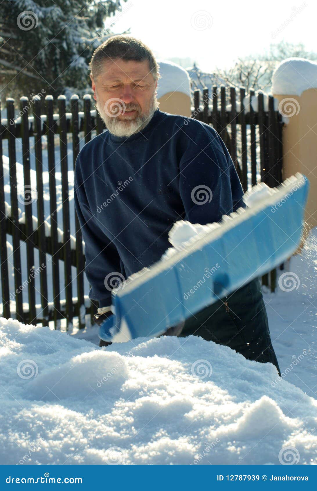 Snow work stock image. Image of manual, gloves, frozen - 12787939