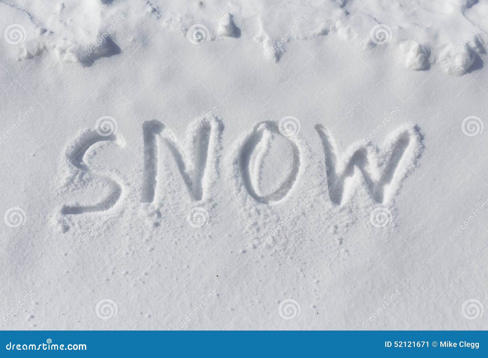 SNOW written in snow stock image. Image of outside, winter - 52121671