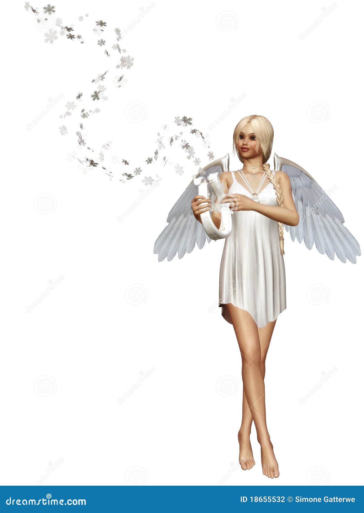 Snowangel stock illustration. Illustration of girl, magic - 18655532