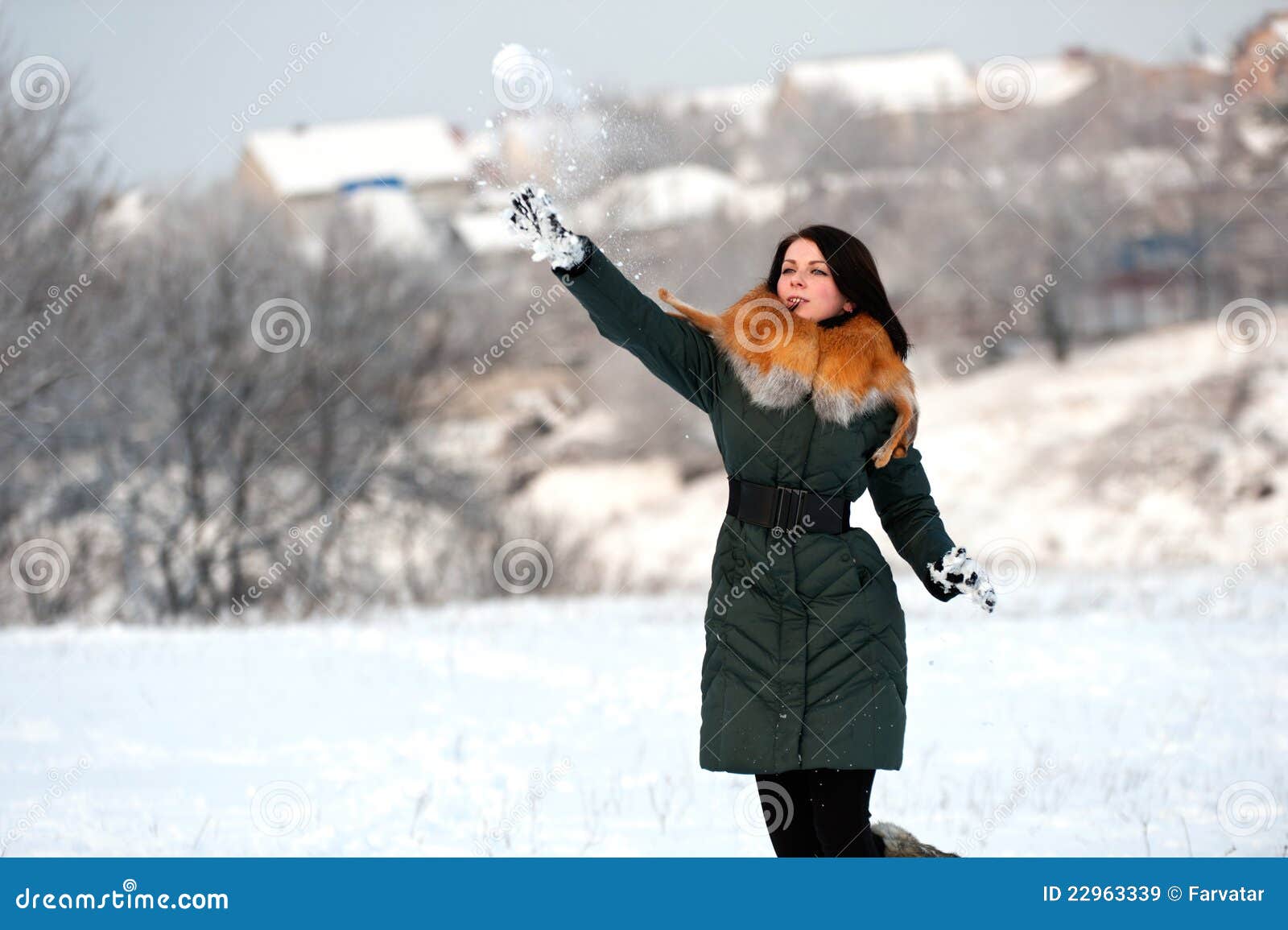 Snowball stock image. Image of playful, emotion, people - 22963339
