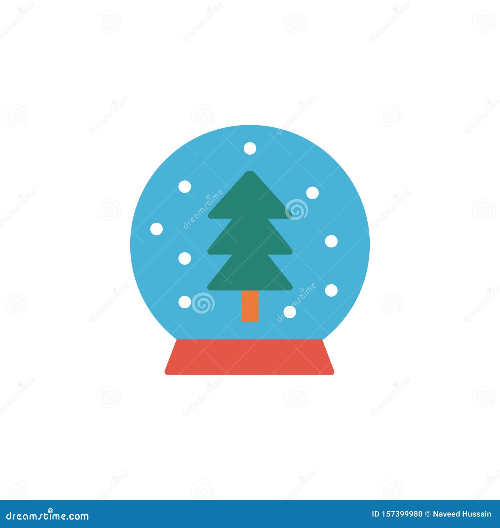 Snowball flat vector icon stock vector. Illustration of design - 157399980