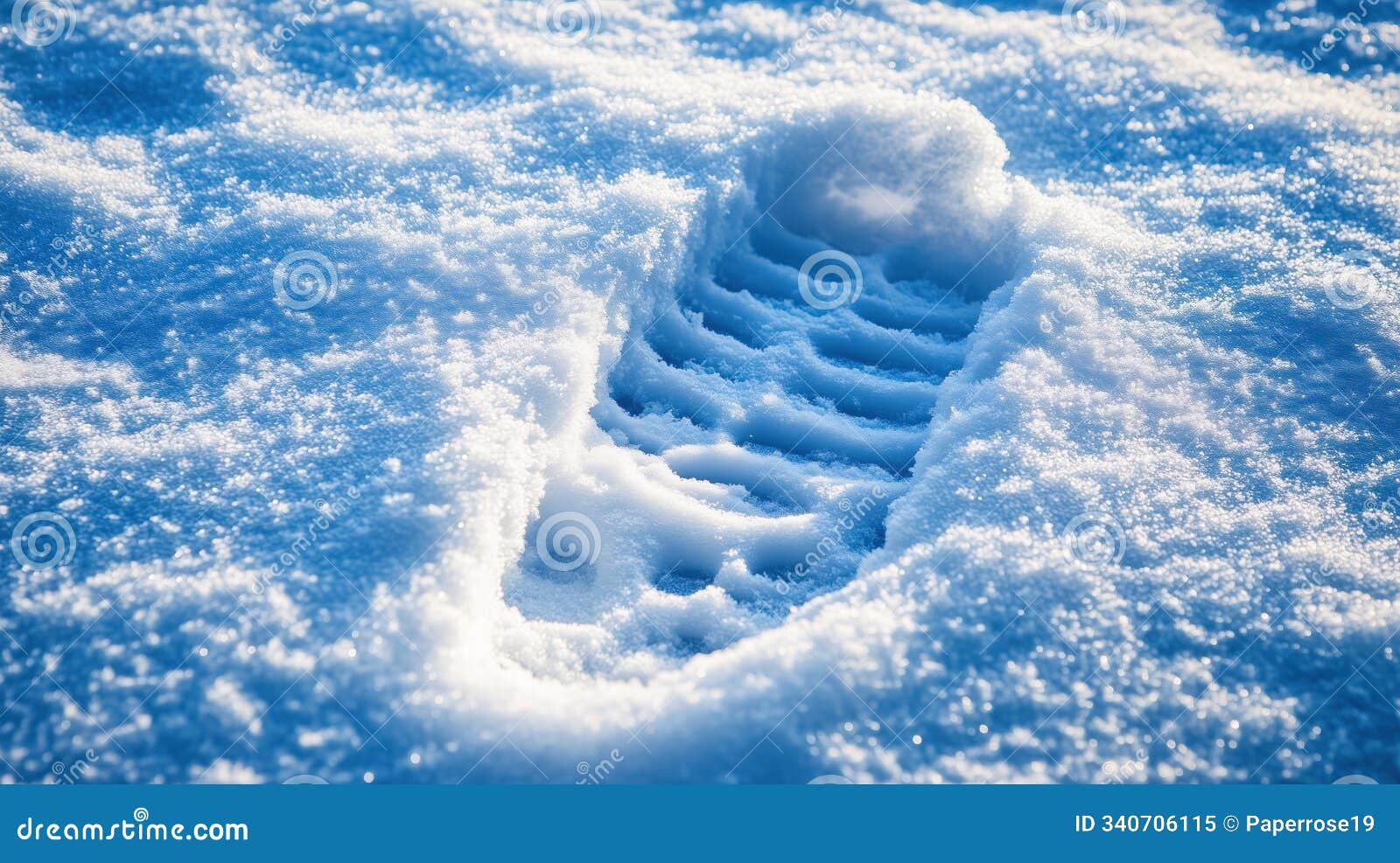Snowball Footprint. Snow Winter Footprints Stock Image - Image of ...