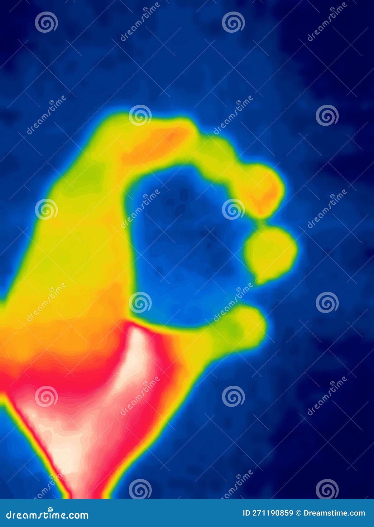 Snowball in hand infrared stock image. Image of clean - 271190859