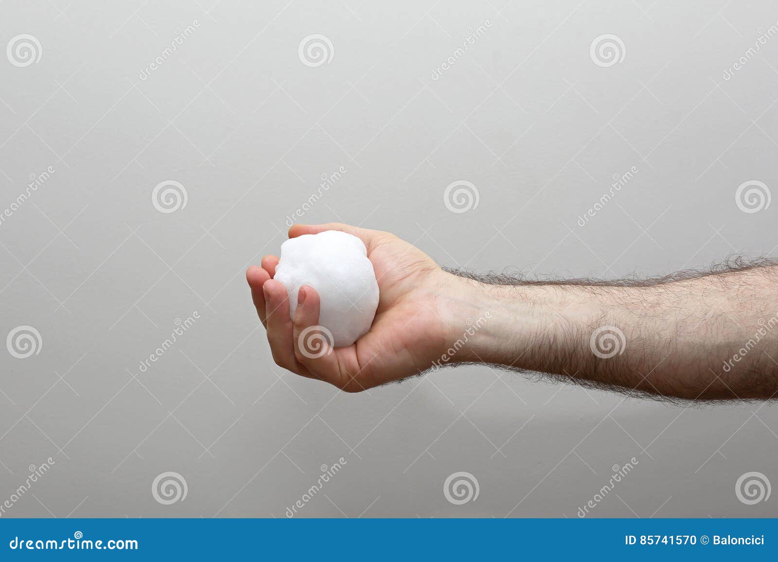 Snowball in Hand stock photo. Image of throwing, ball - 85741570