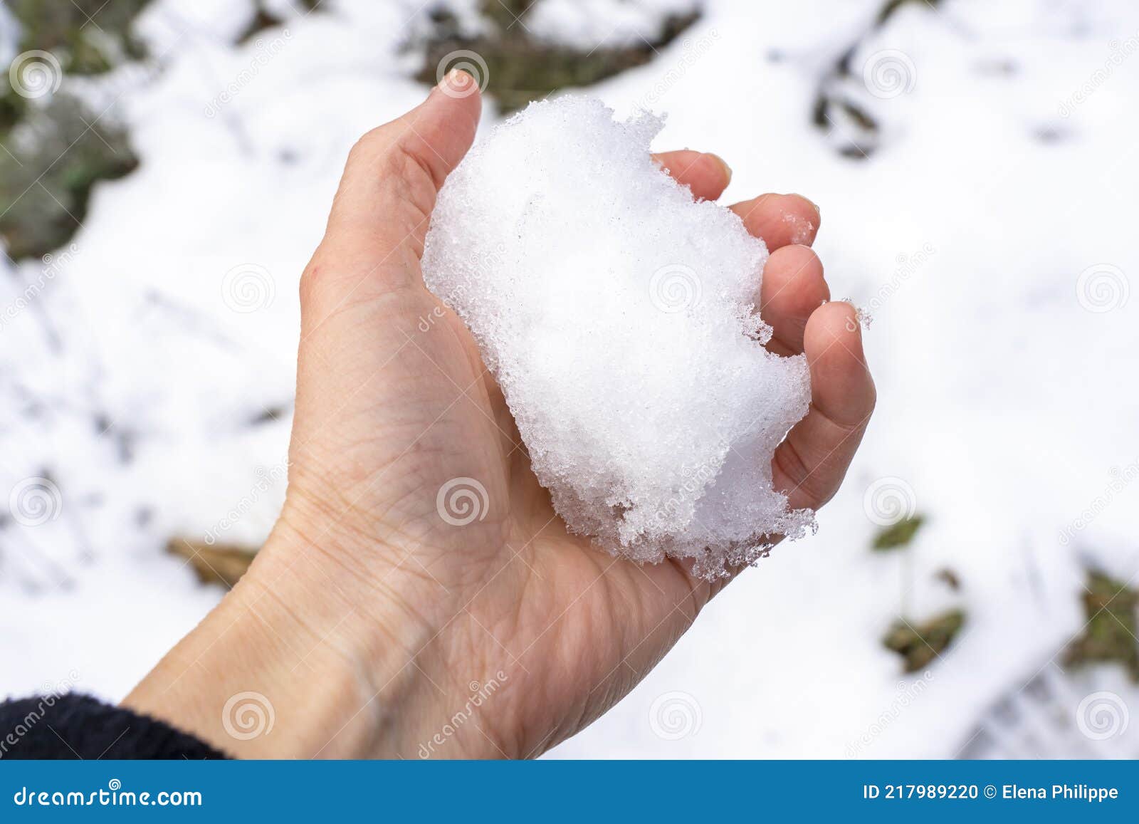 Snowball in the Hand in the Winter Season Stock Photo - Image of ball ...
