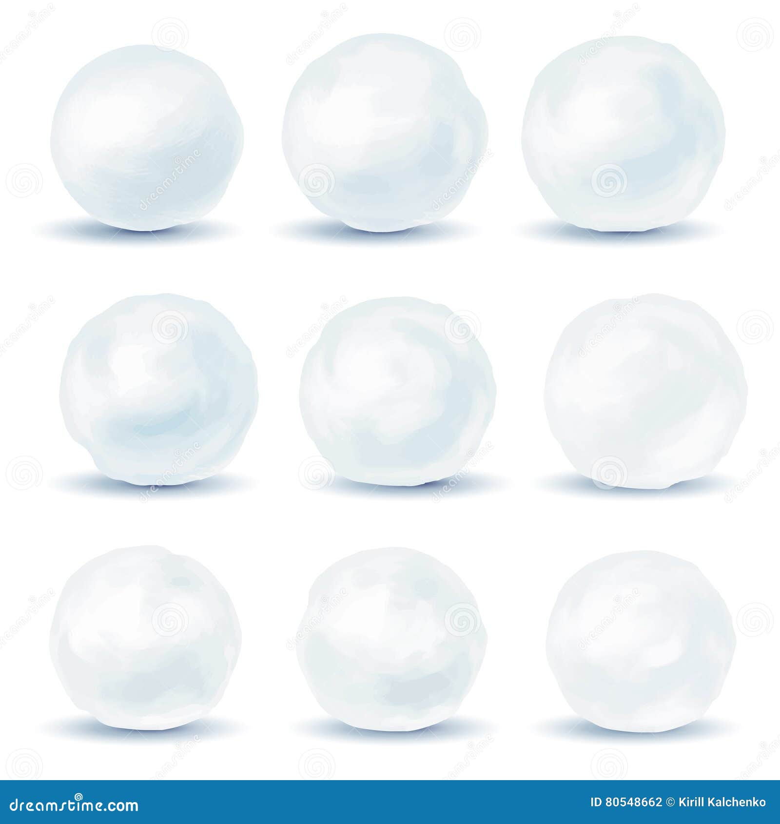 Snowball Icons Isolated on White Background. Vector Illustration Stock ...